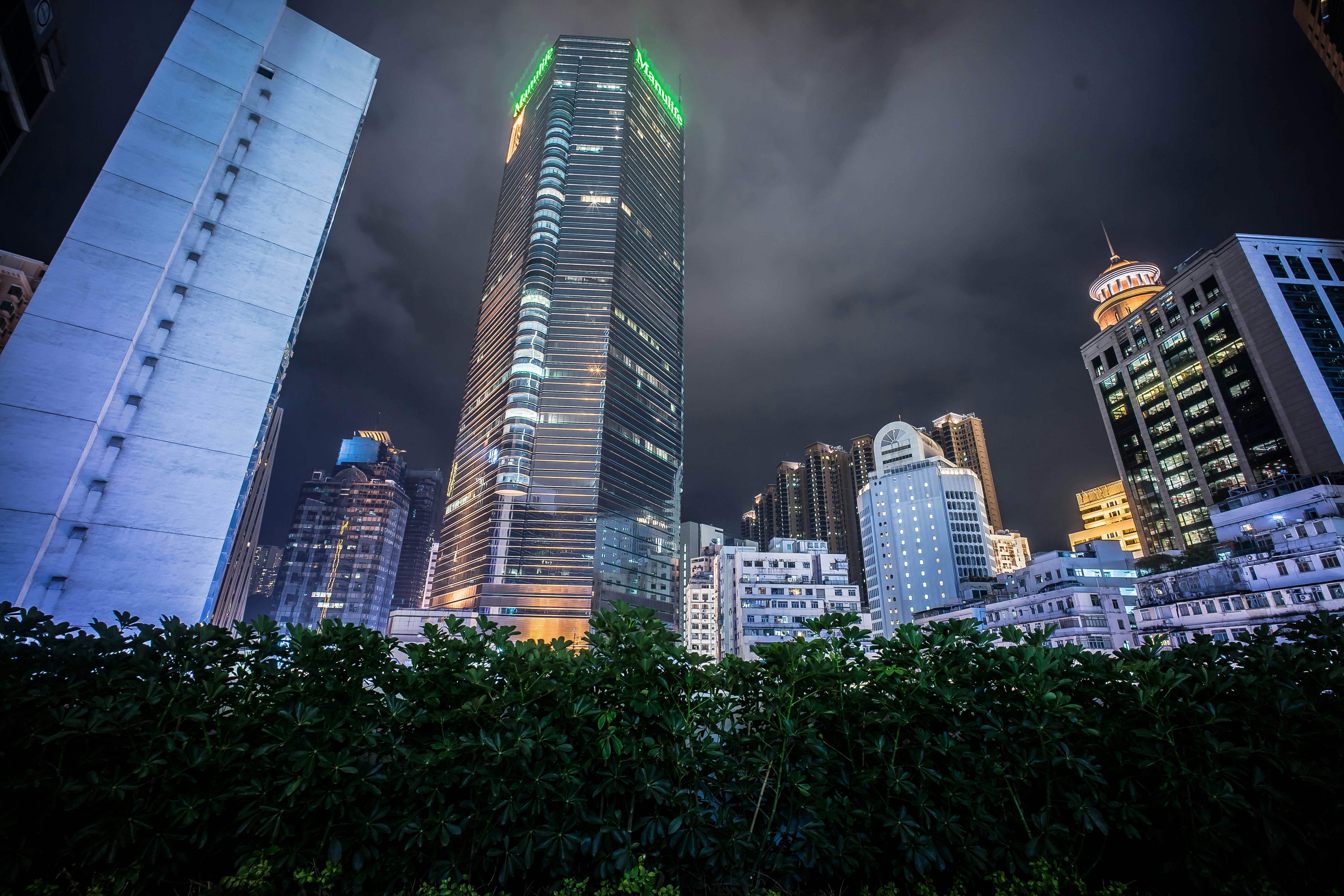 High rise buildings during night time photo – Free Hong kong Image on ...