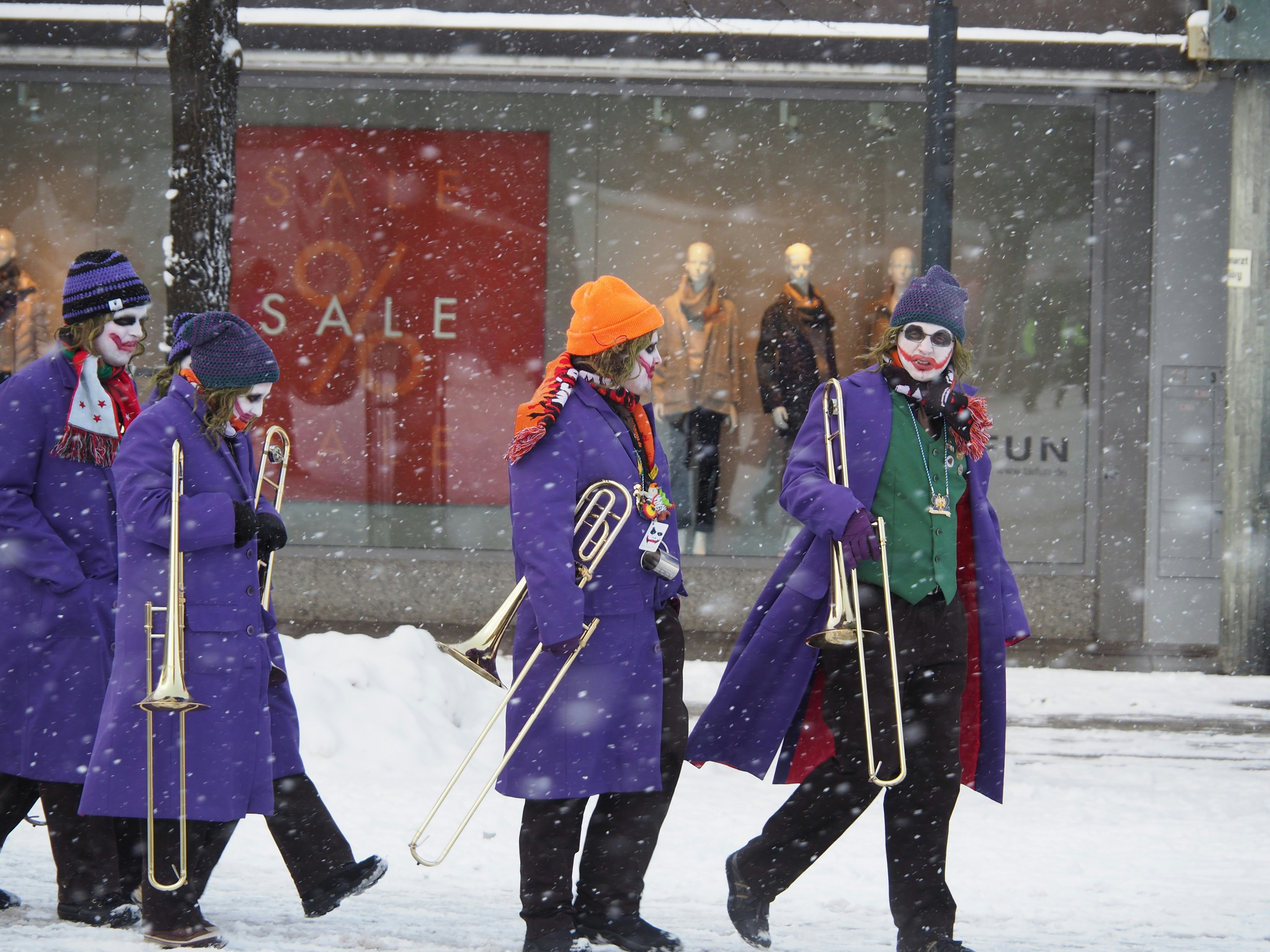 Carnival of Snow: Marching Brass Through a Winter Window Walk
