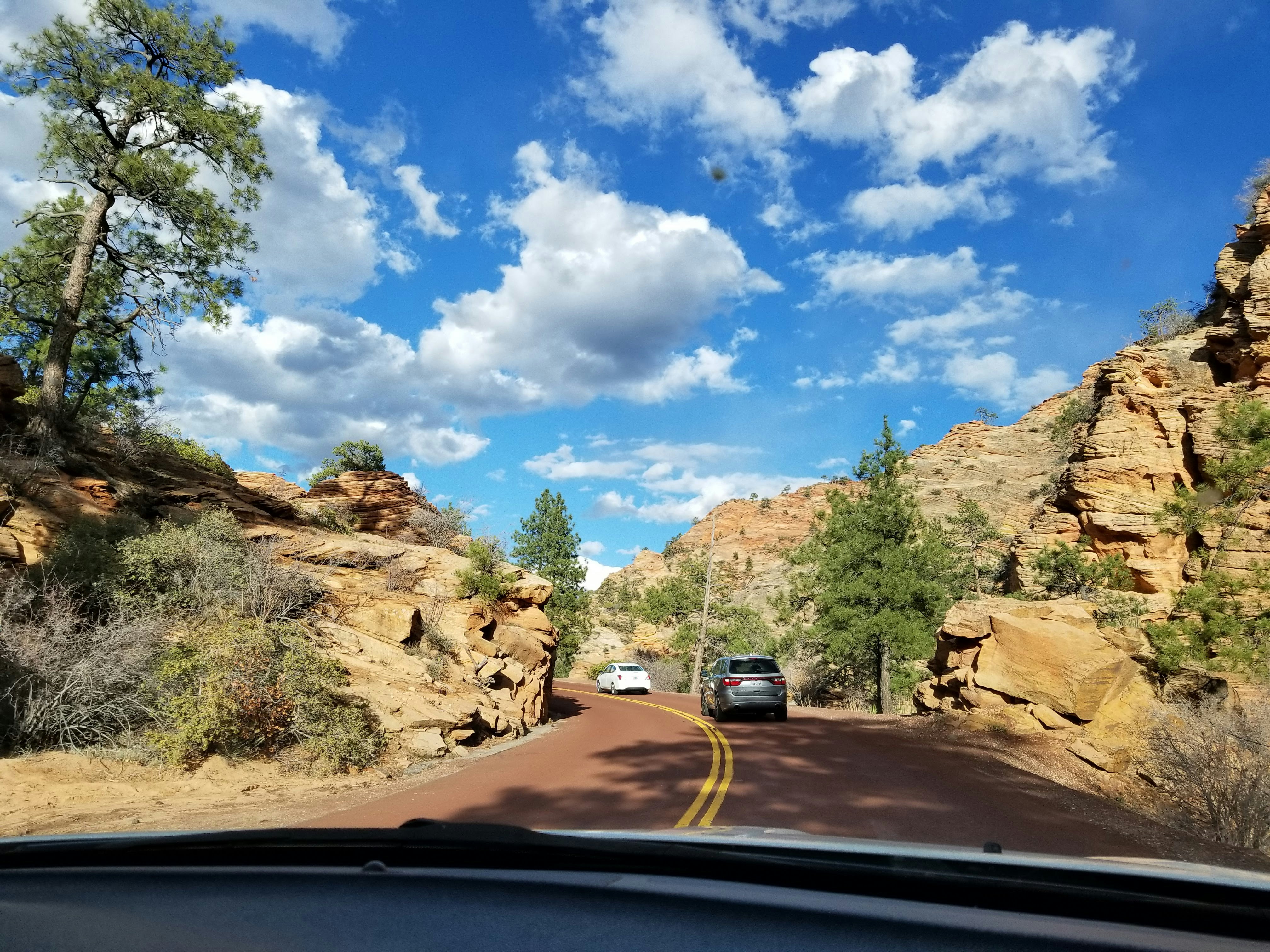 Black suv on road during daytime photo – Free Zion national park Image ...