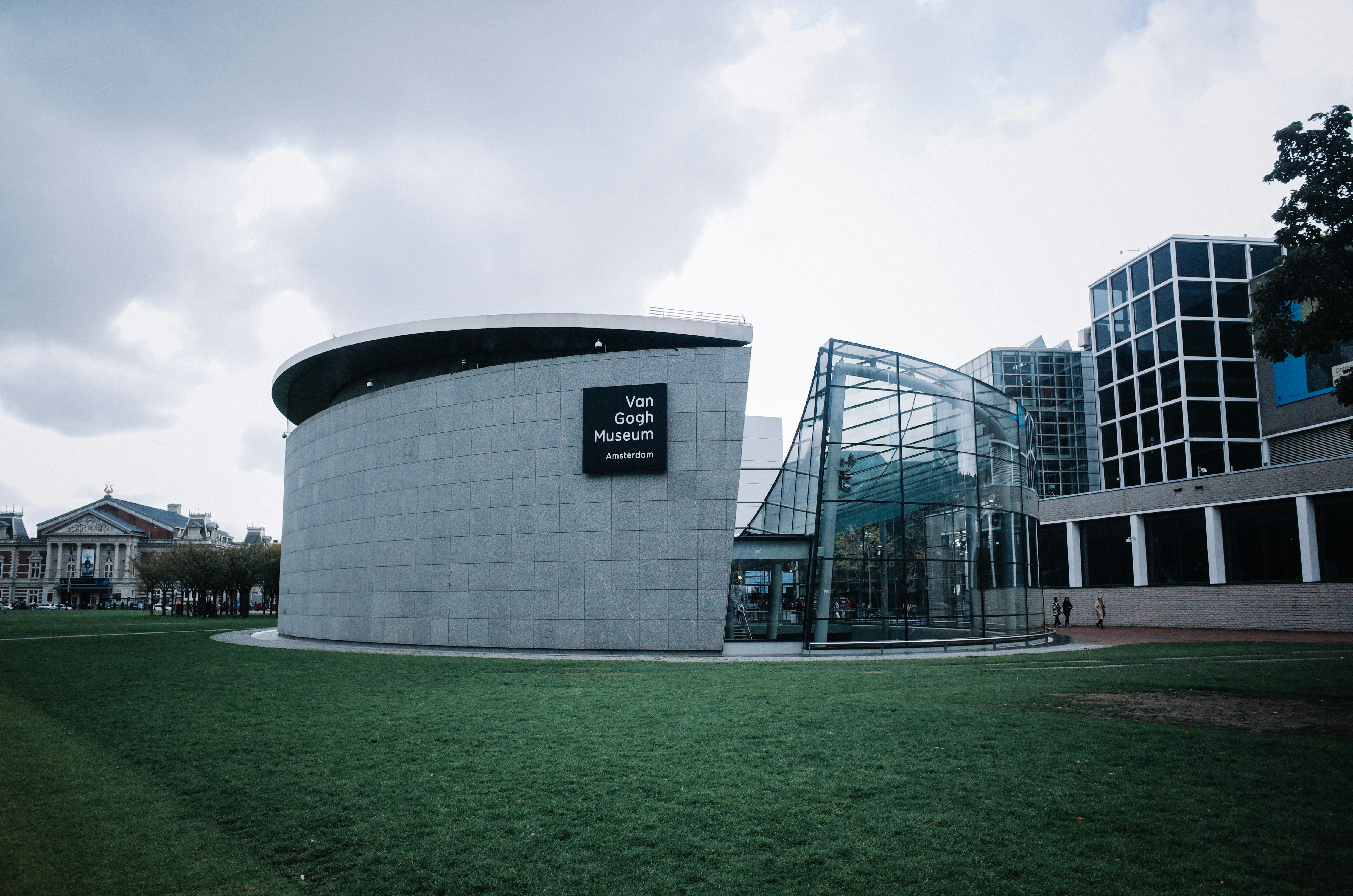 Van Gogh Museum Wing under overcast skies