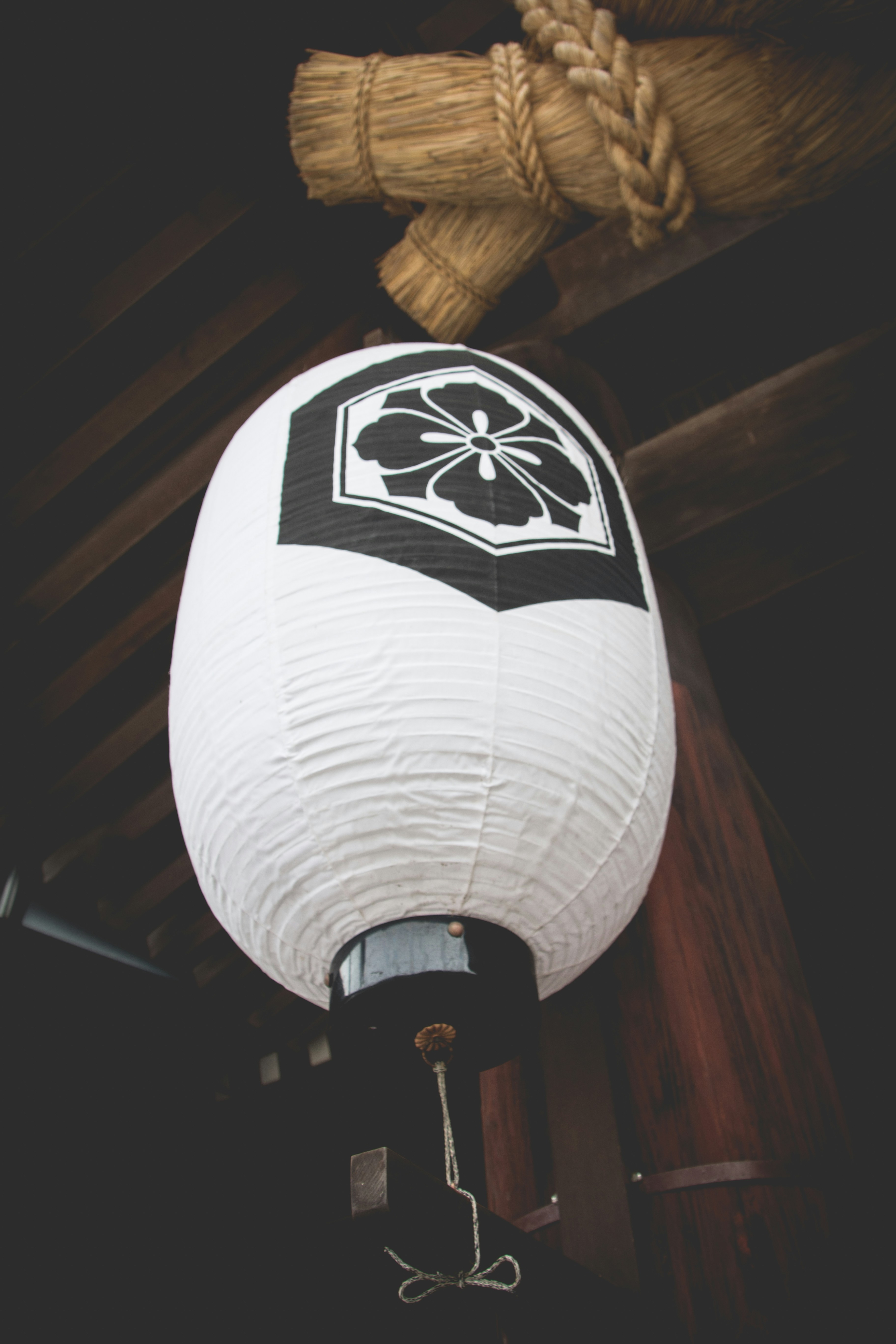 black and white star lantern