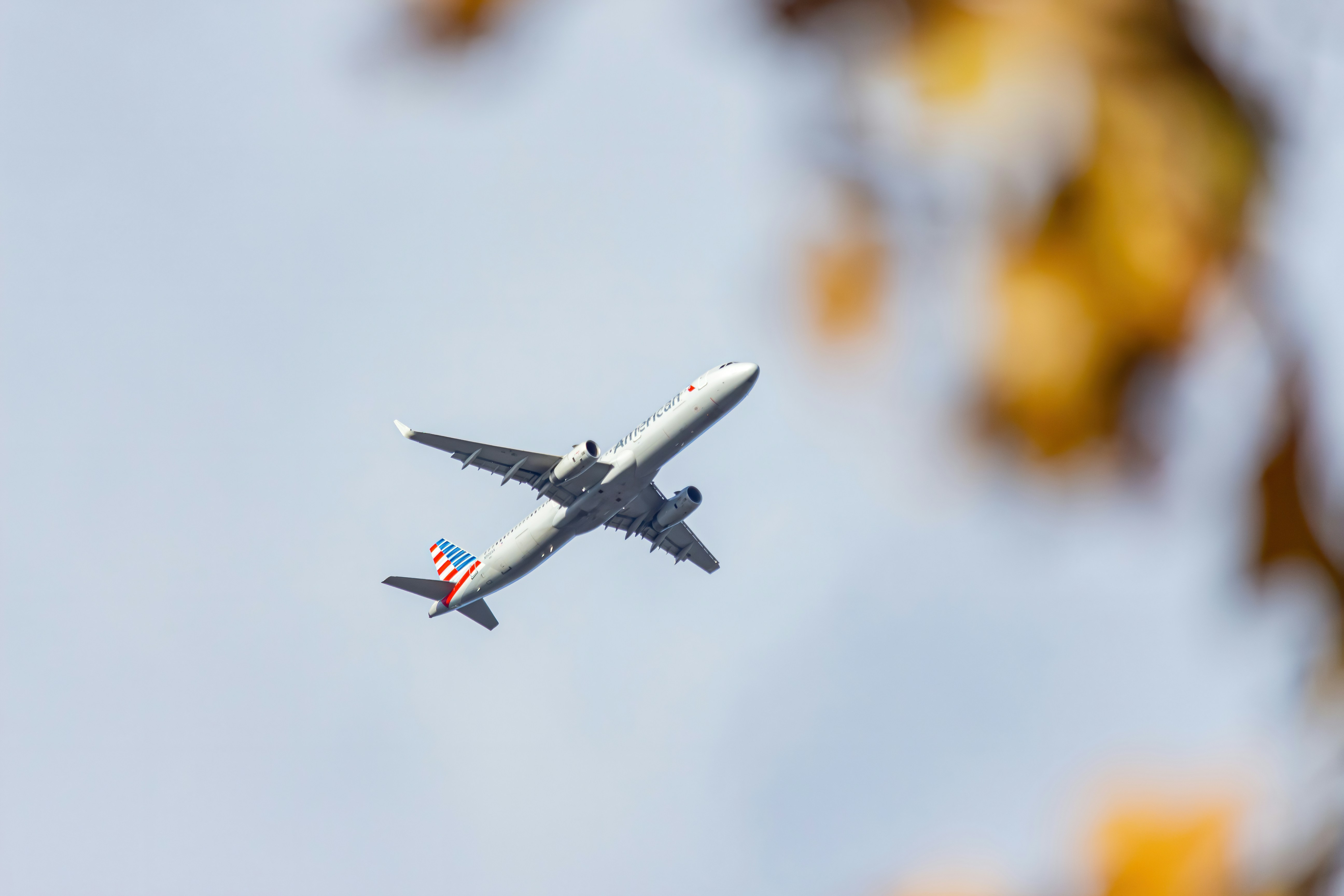 Foto Avión blanco y rojo volando en el cielo durante el día – Imagen ...