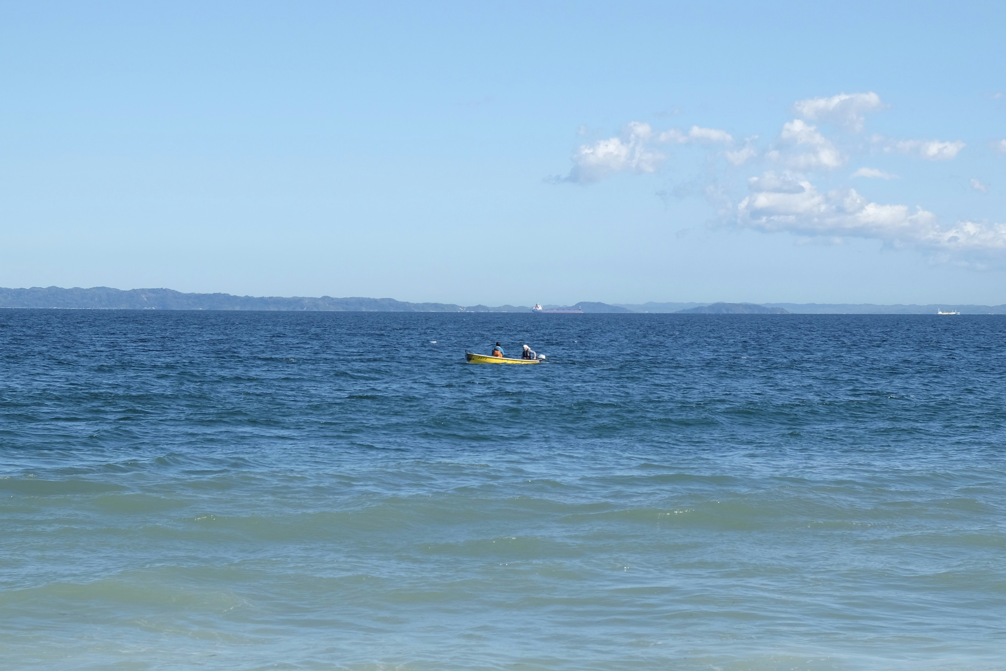 Yellow Dinghy Quietly Carves Silence Across the Atlantic
