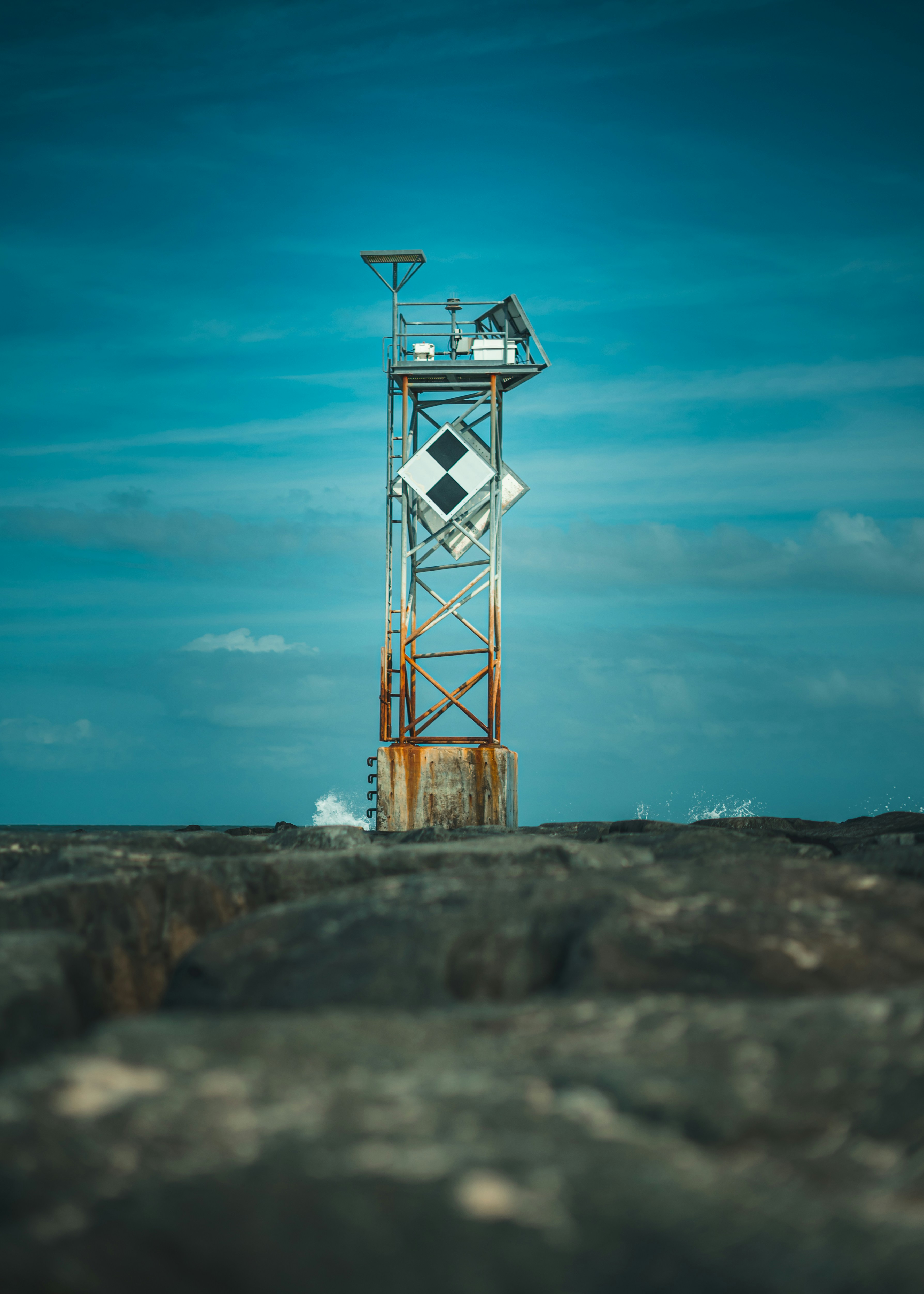 Jetty tower at the Ocean City Inlet. 