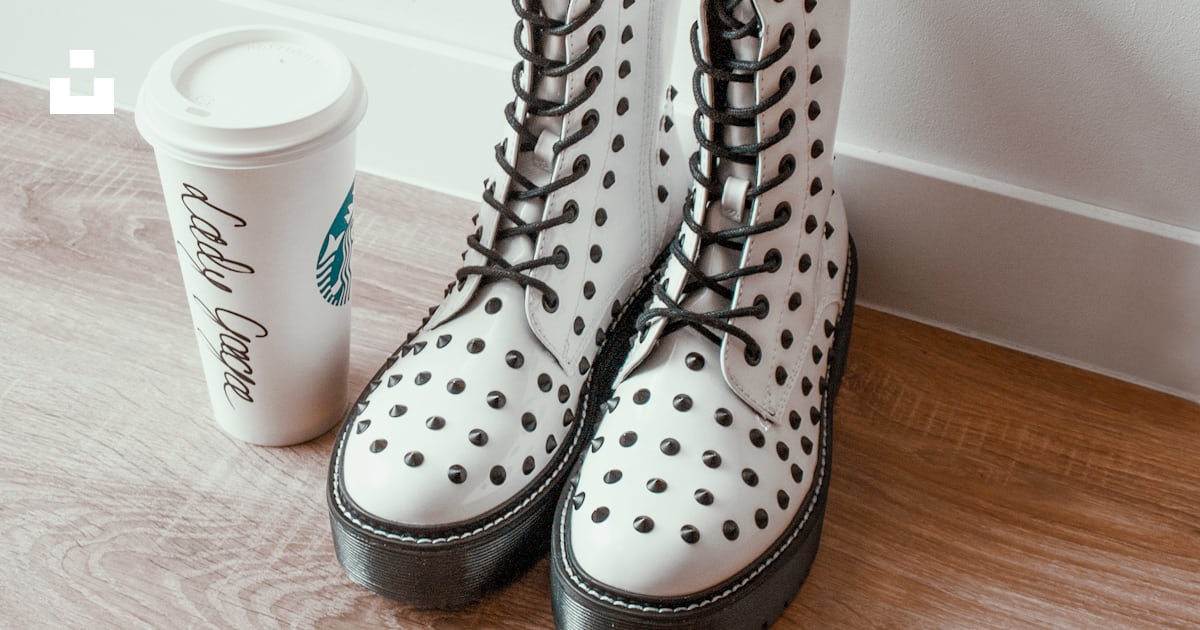 Black And White Polka Dot Rain Boots Photo Free Warsaw Image On Unsplash