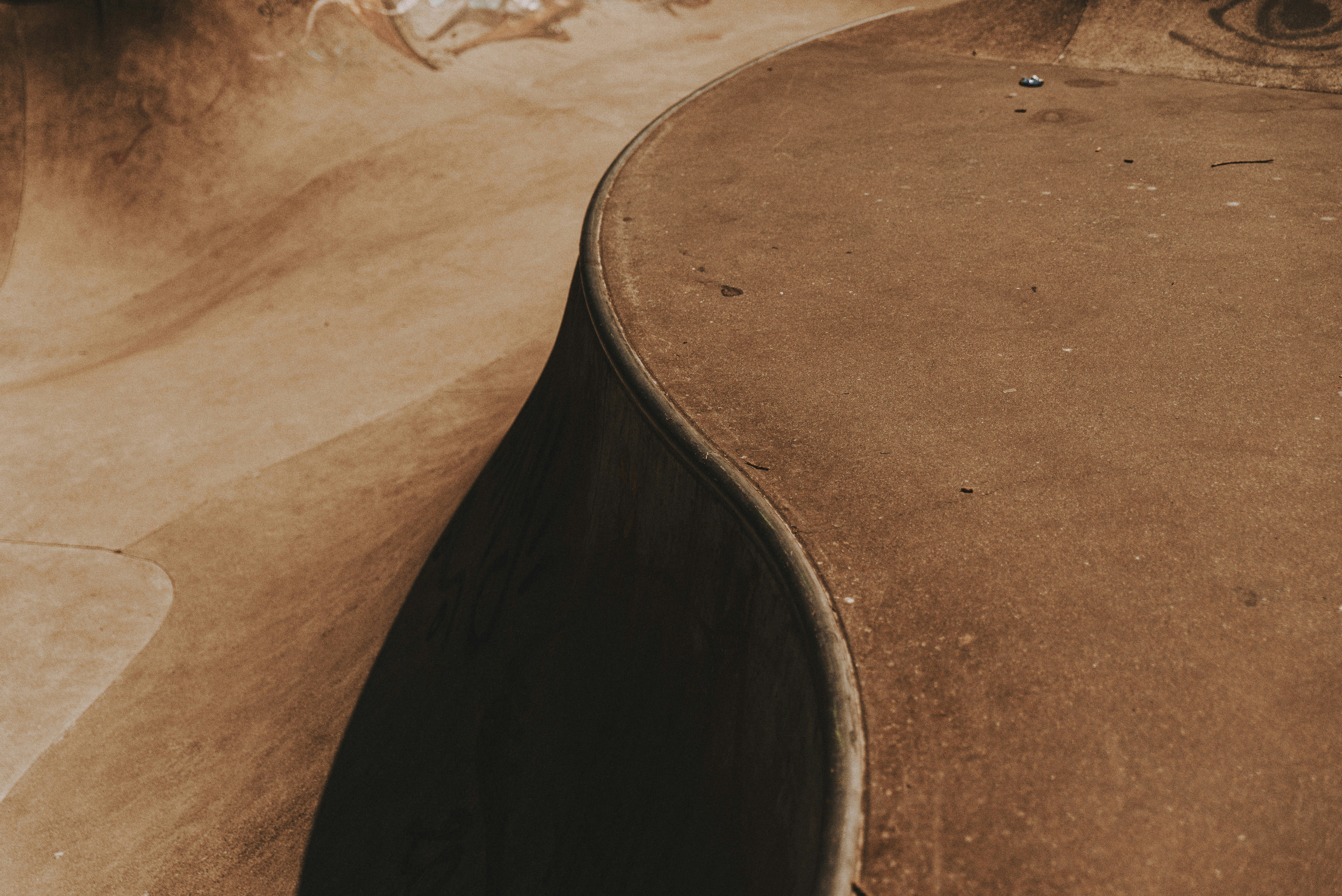 Sepia Curve: The Quiet Edge of a Skate Bowl