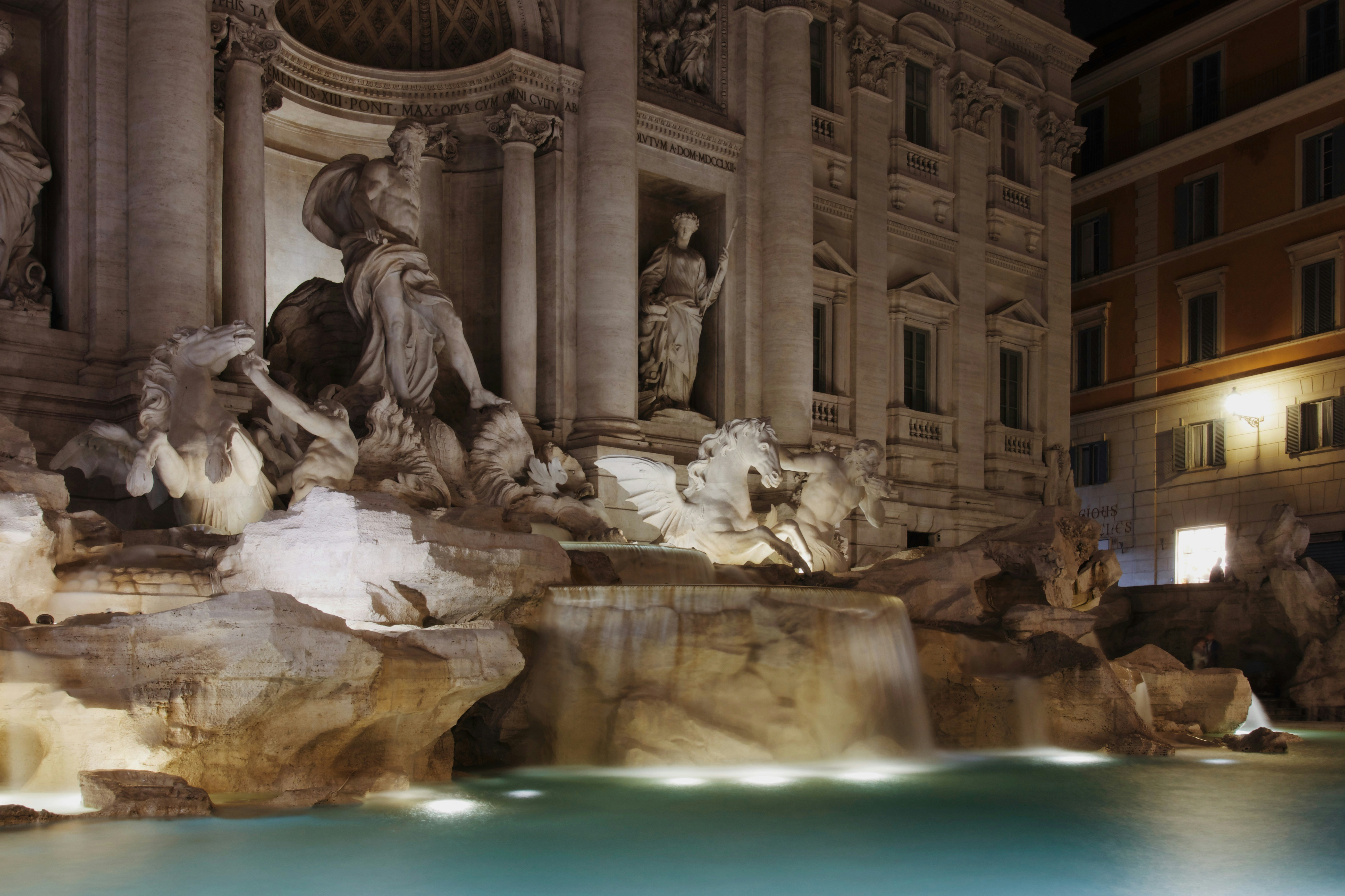 Nocturnal Elegance of Marble and Water