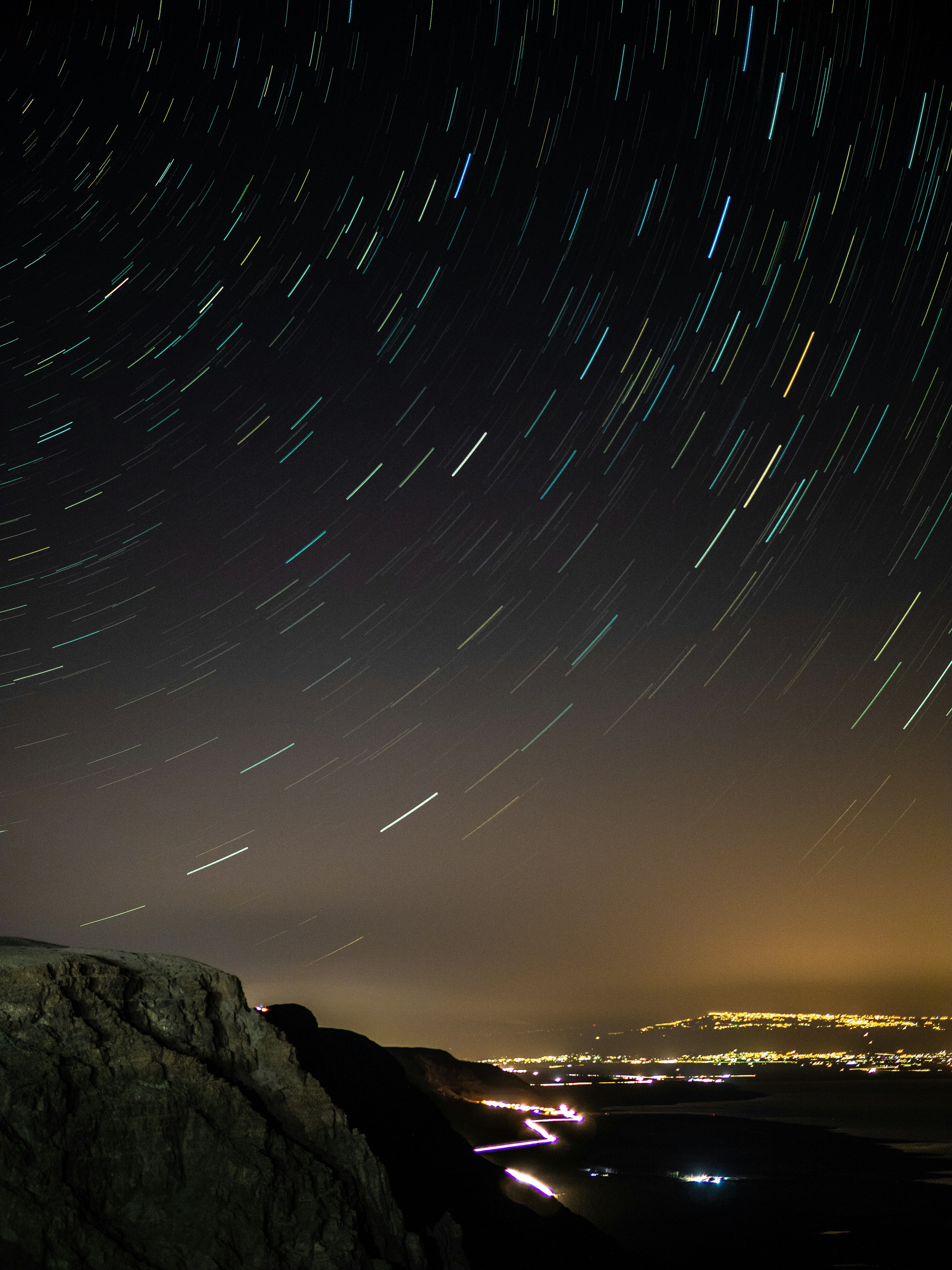 Time lapse photography of stars above the sky during night time photo ...