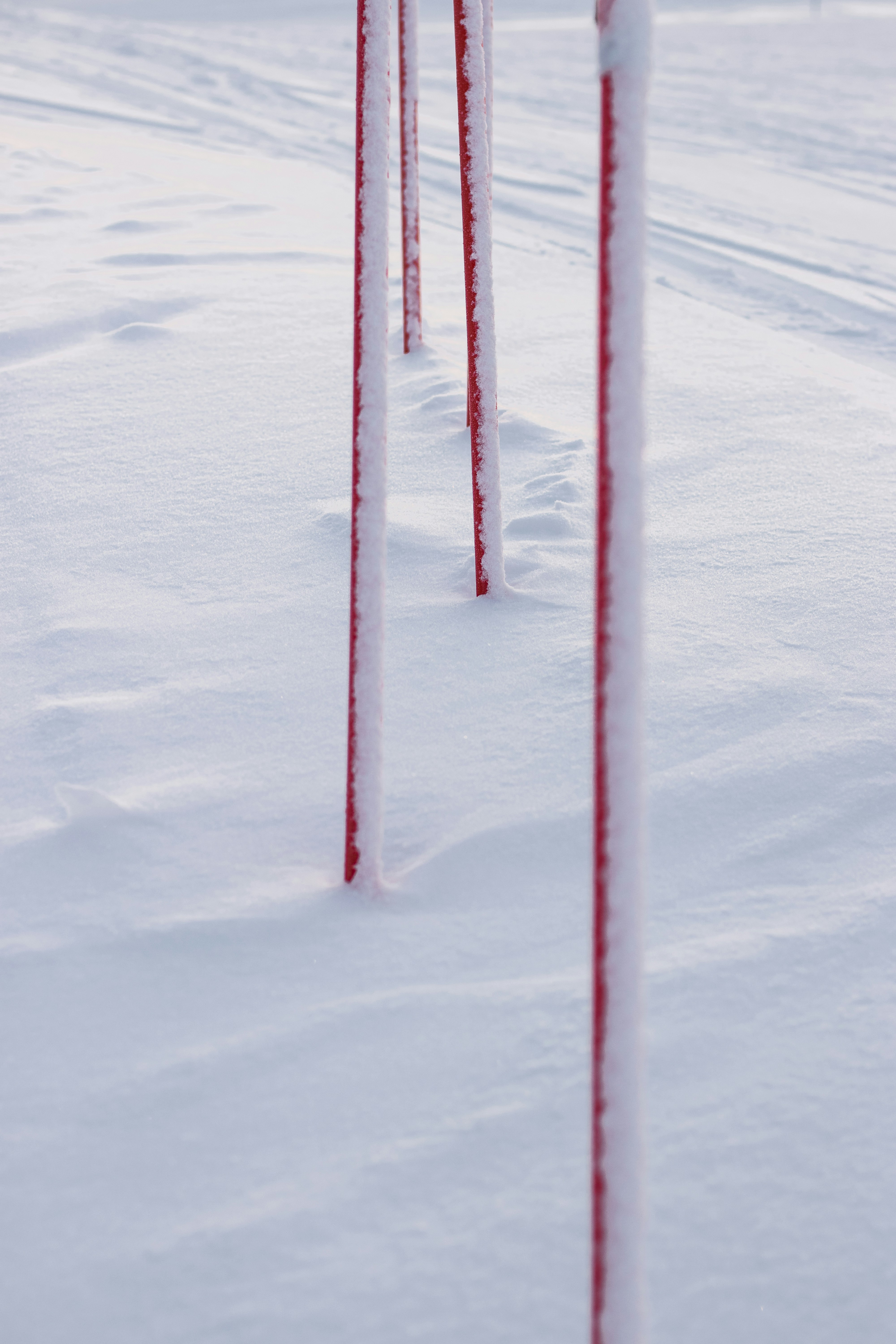 Red metal bar on snow covered ground photo – Free Wallpaper Image on ...