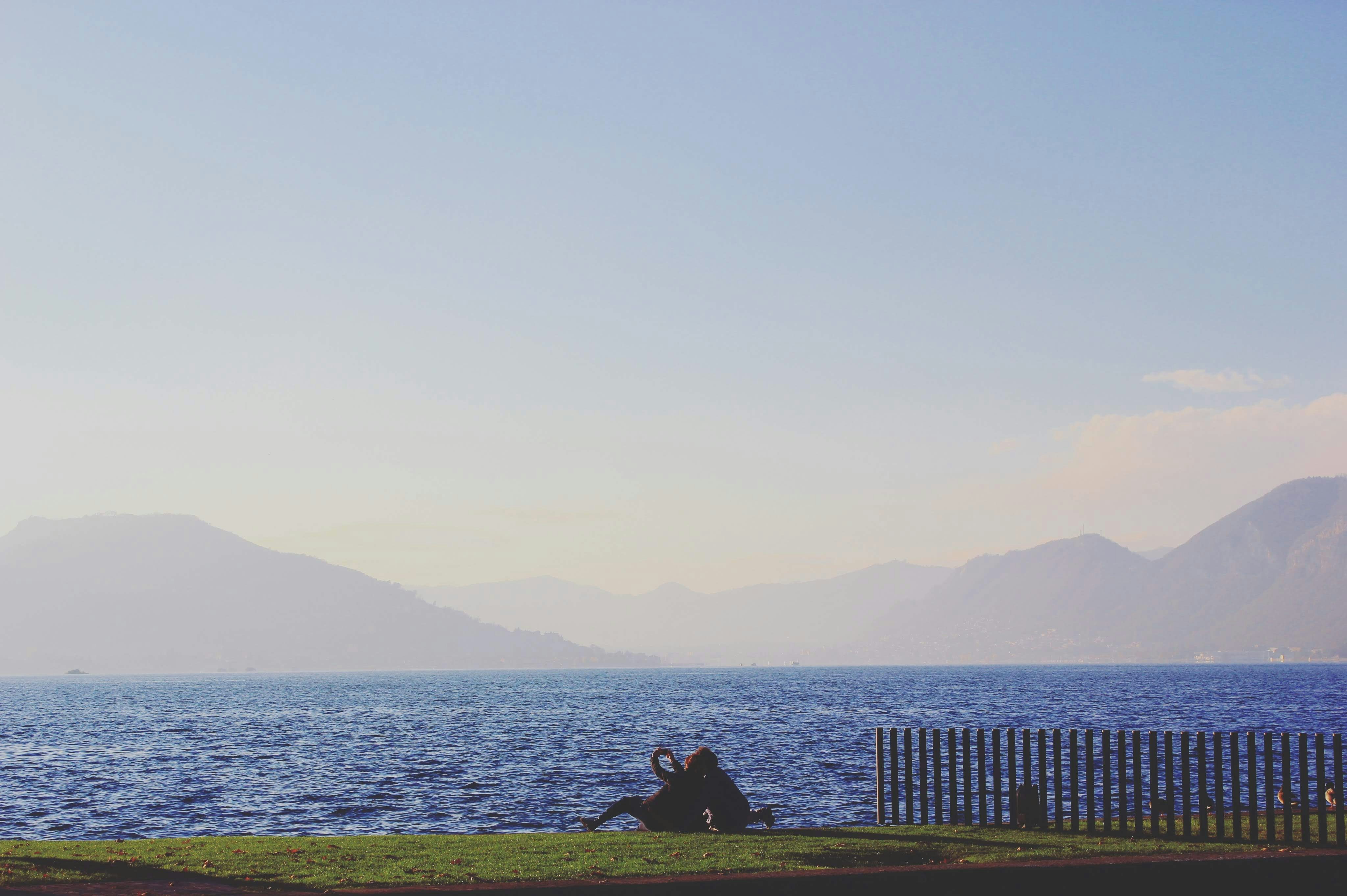 Tranquil Moments by the Lakeside Horizon