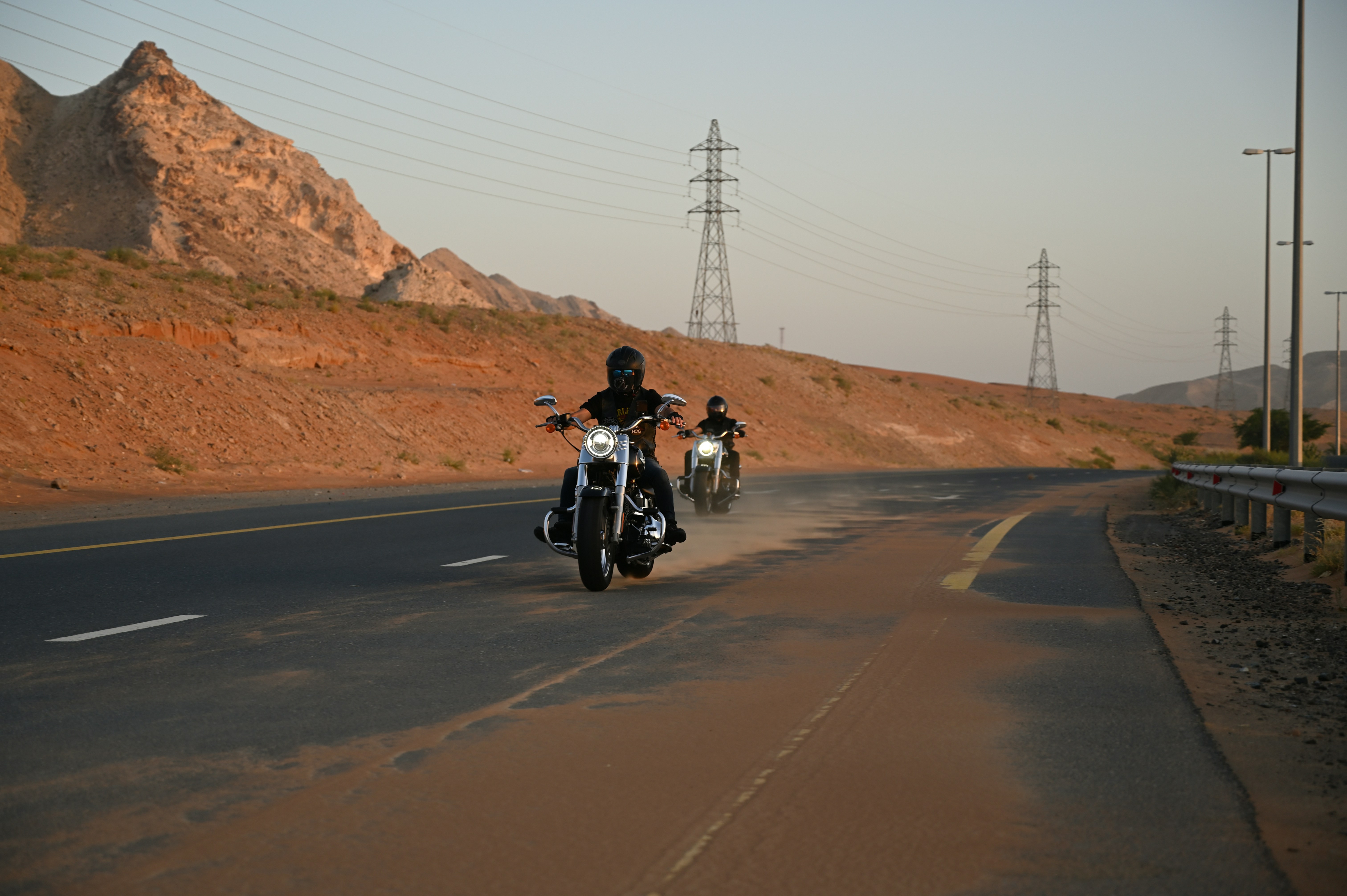 Desert Highway Riders at Dusk