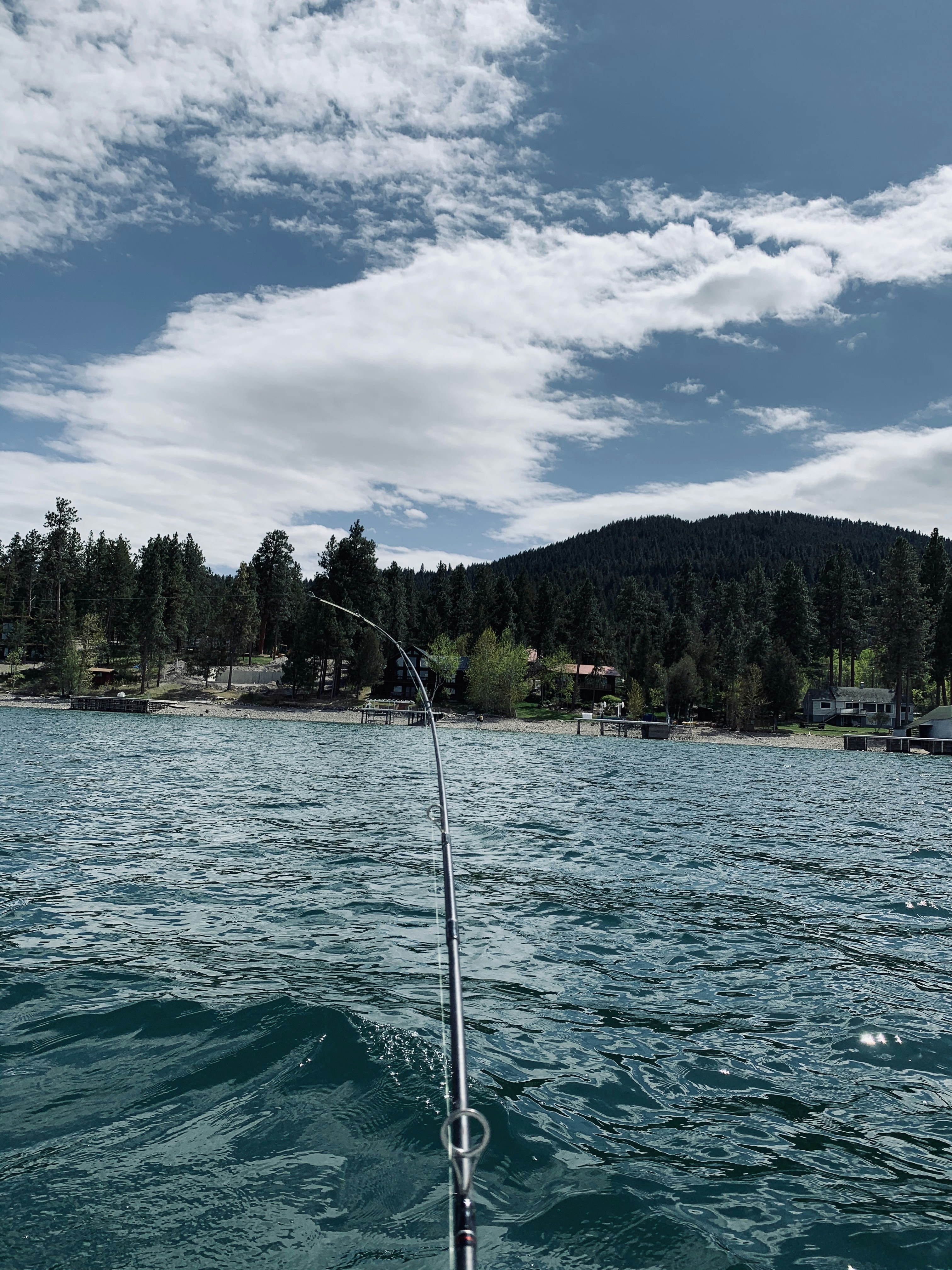 Curve of the Line Over Turquoise Lake: Quiet Lakeside Casting