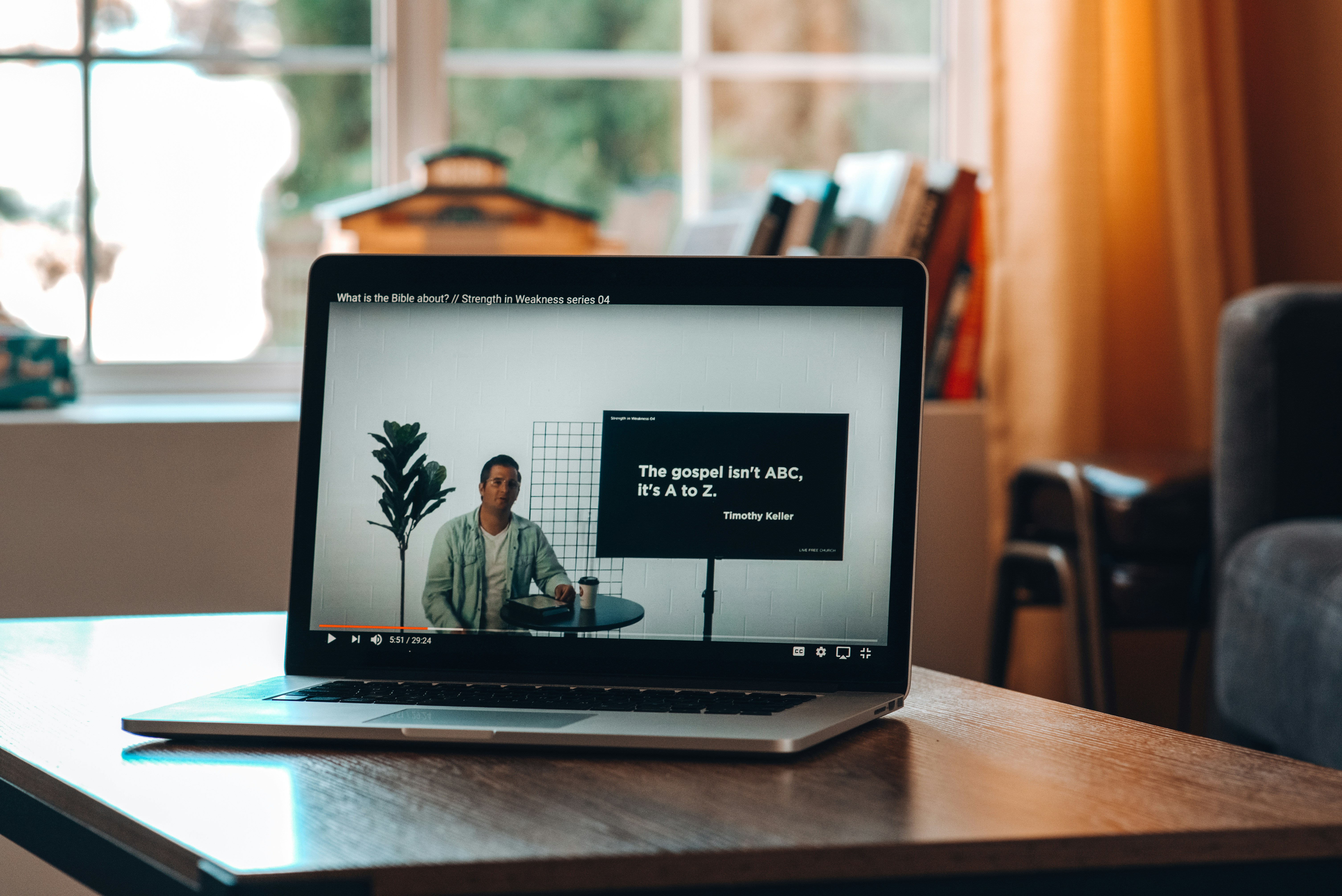 Black and silver laptop computer on brown wooden table photo – Free ...