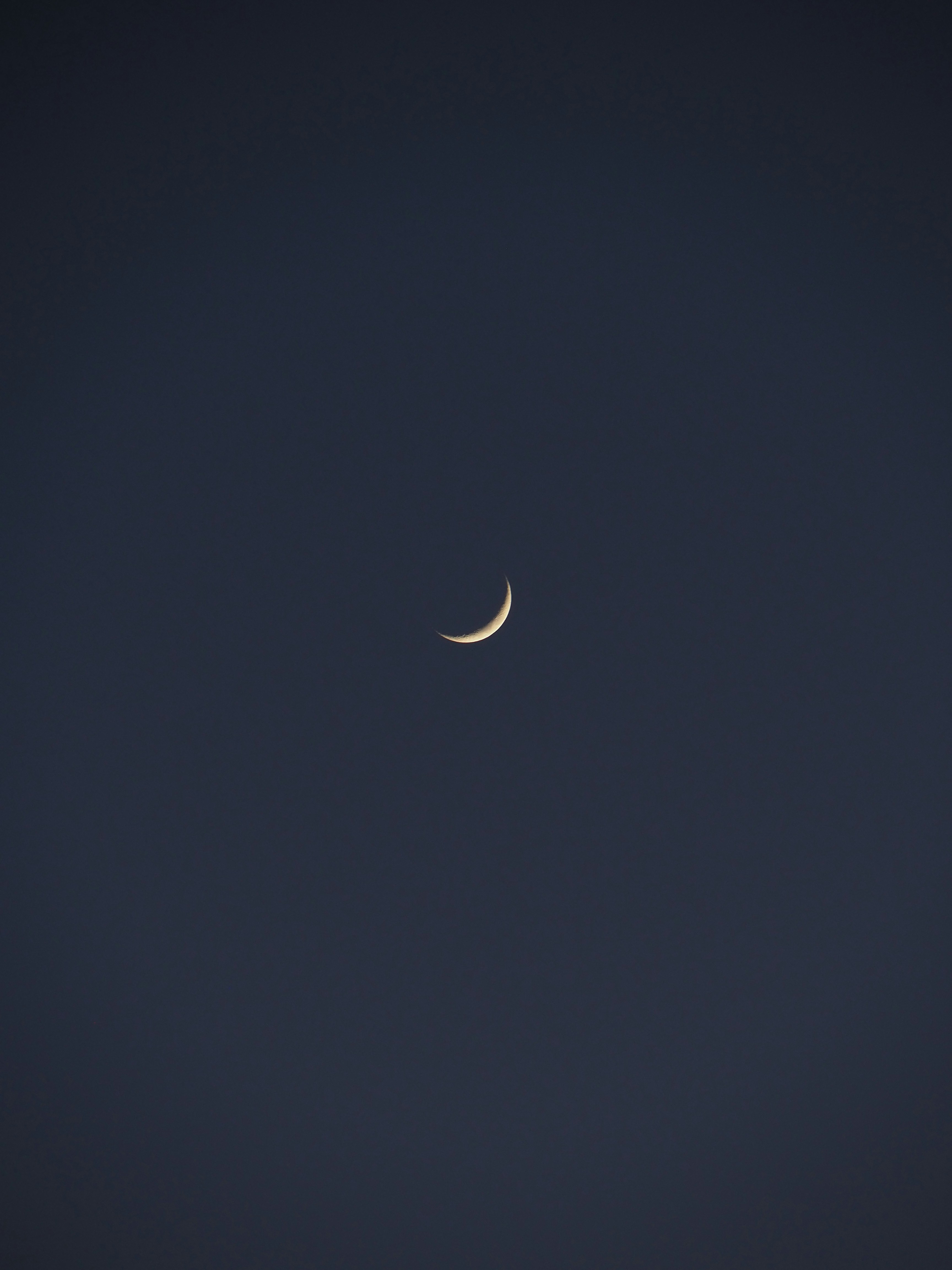 crescent moon in the sky