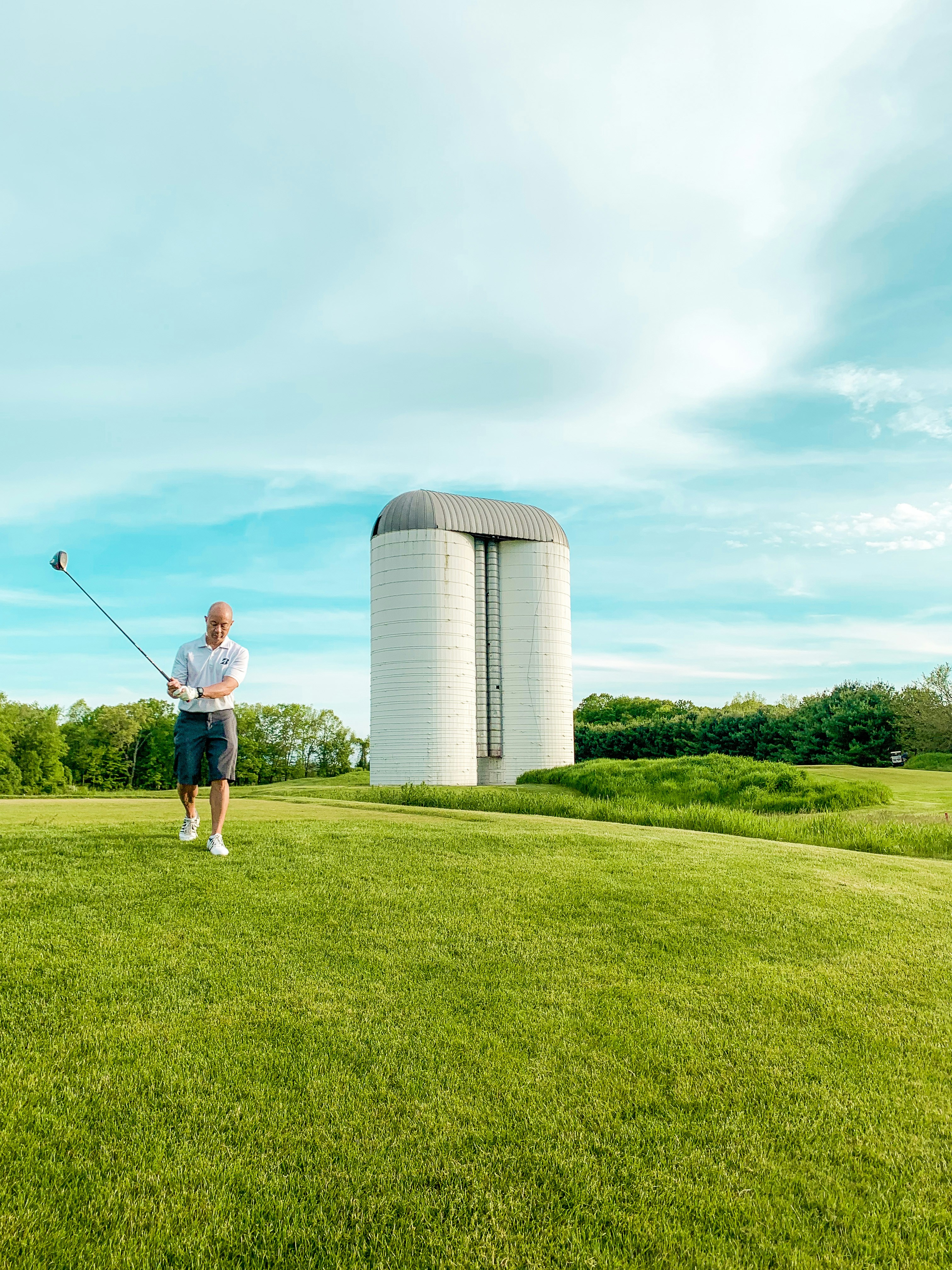 Golfing in the Shadow of a Silvery Silo