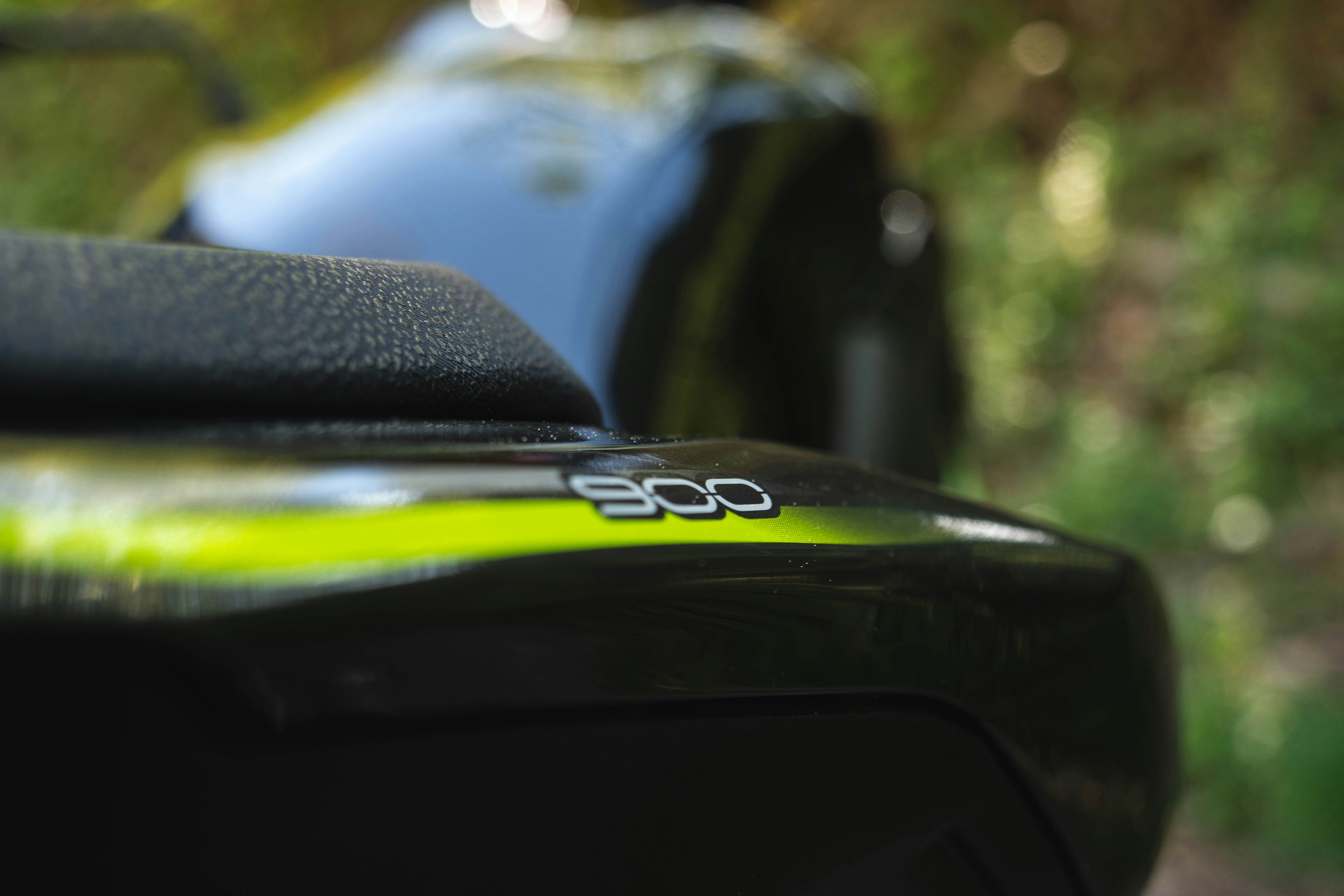 Glossy 200 Badge in Soft Focus: A Macro Portrait on a Camera Body
