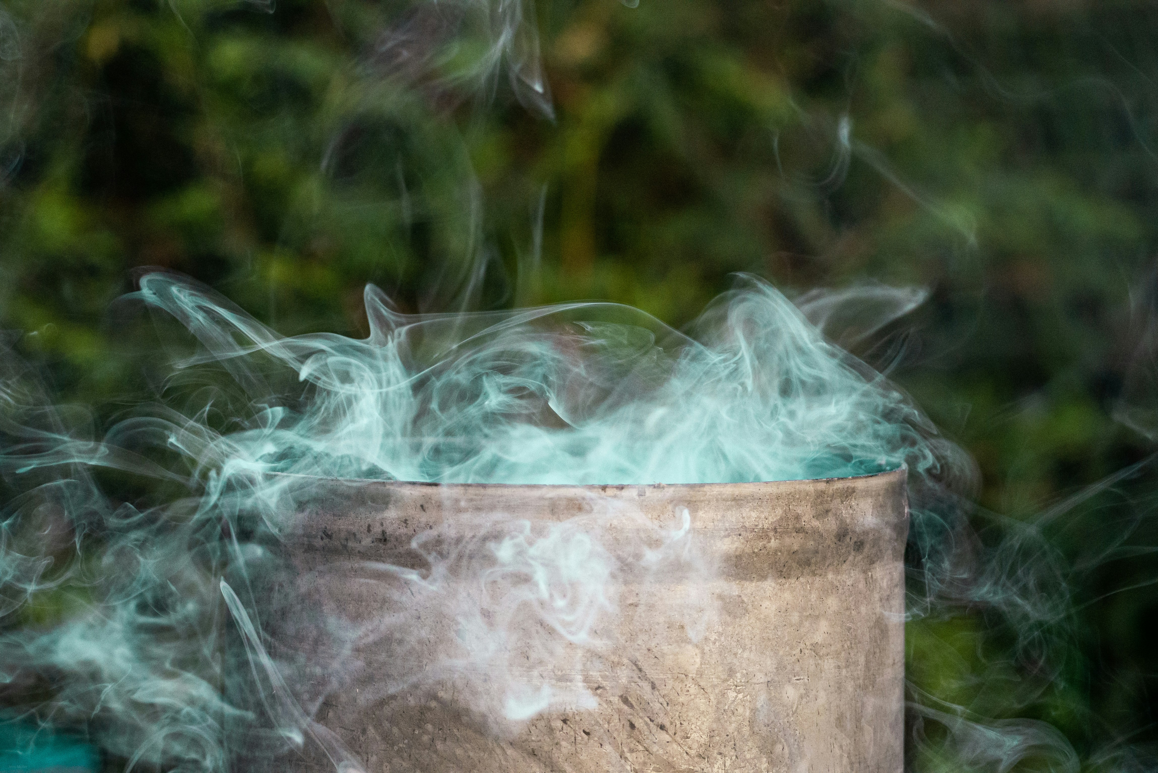 White smoke coming out from brown metal container photo – Free Grey ...
