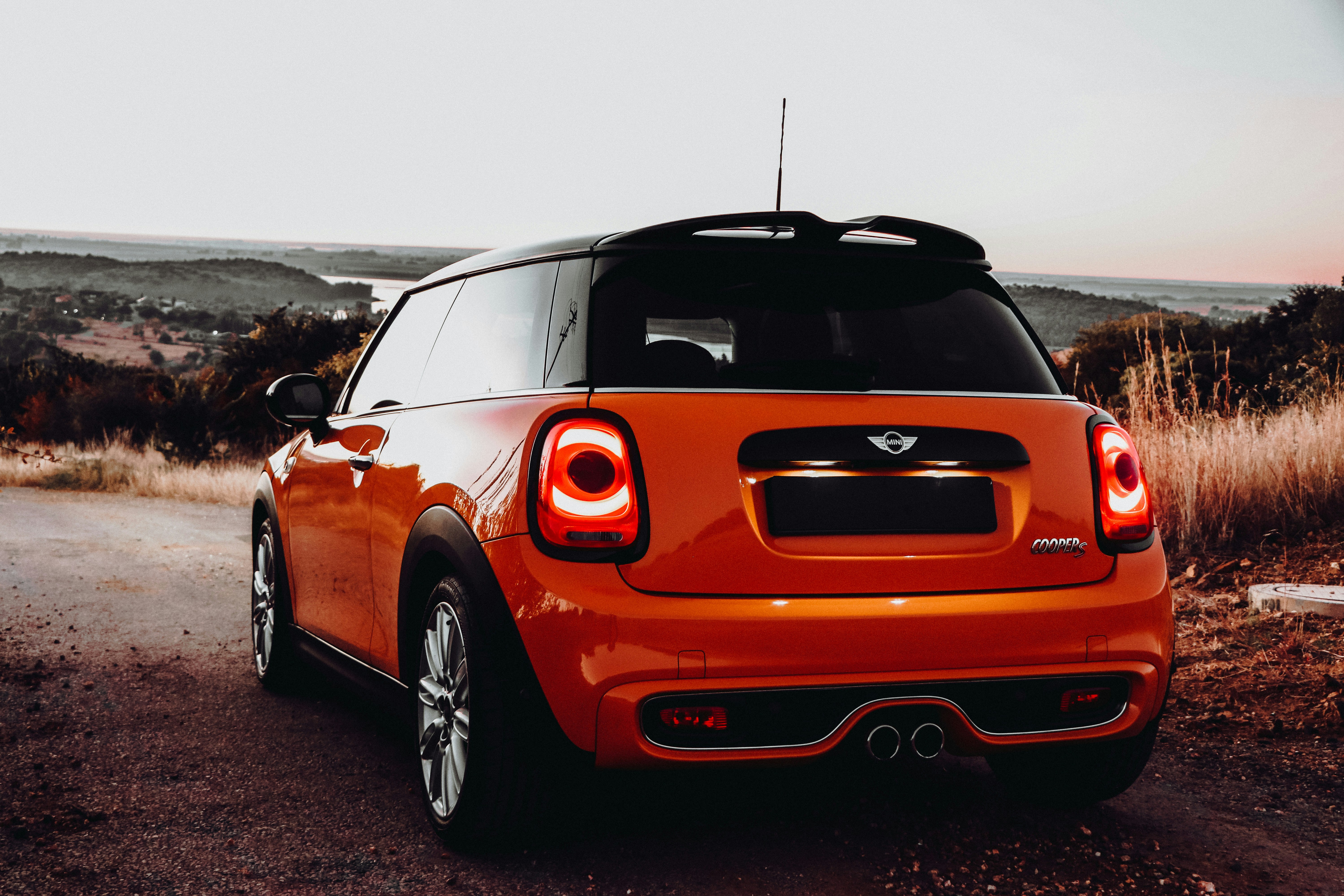 Sunset Drive: Mini Cooper in Volcanic Orange