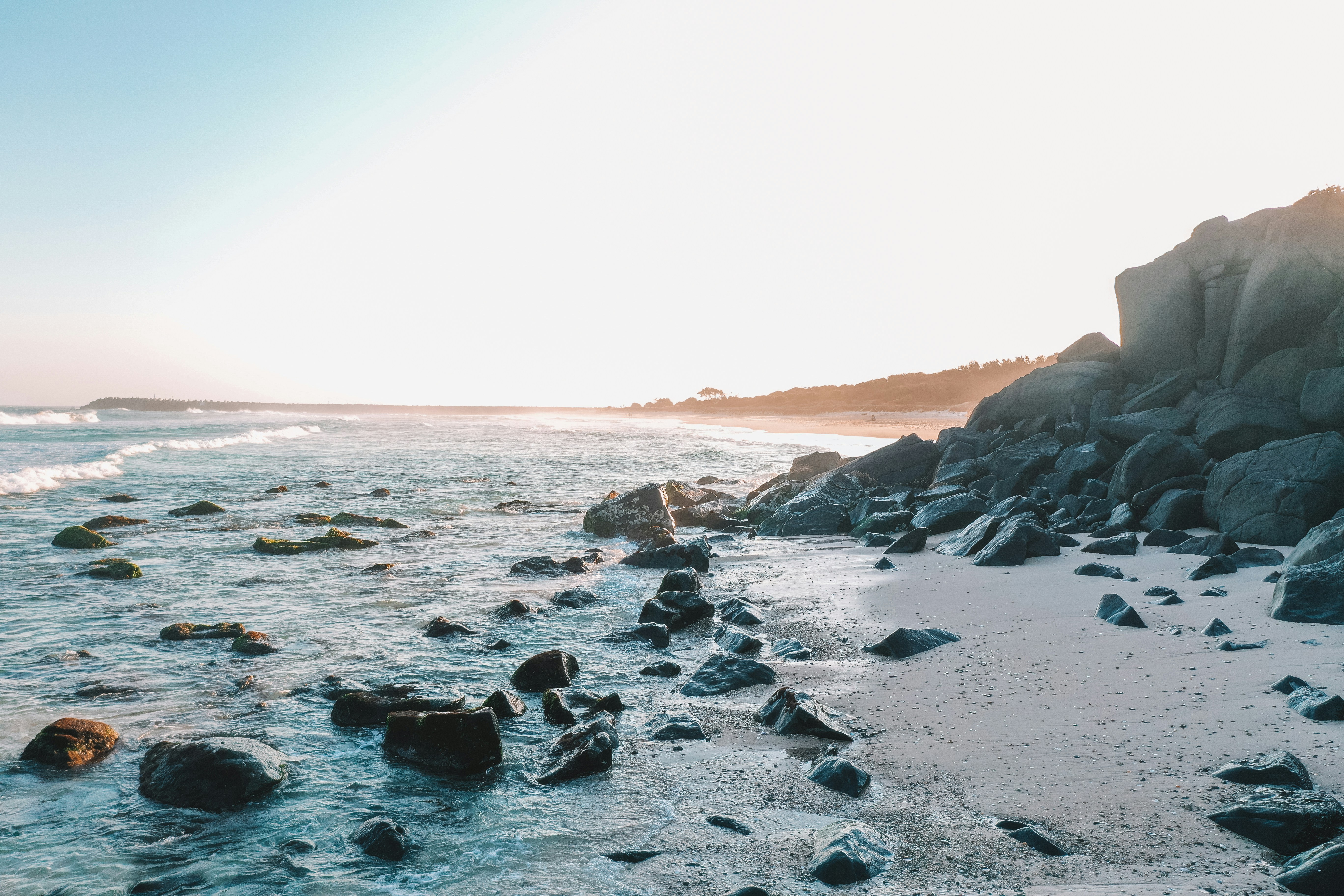 Black and gray rocks on beach during daytime photo – Free Nature Image ...