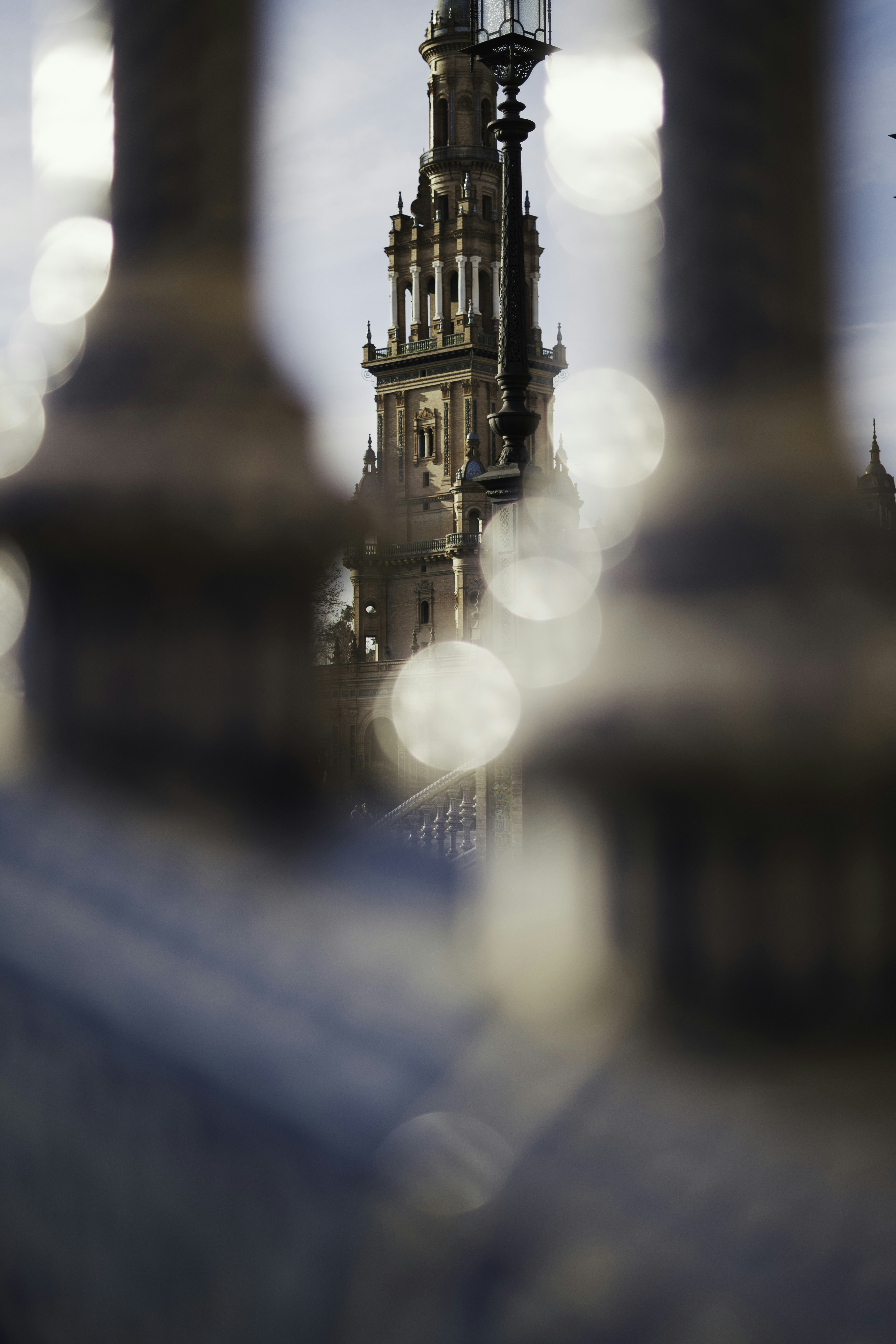 Towering Minarets Through Glass Orbs