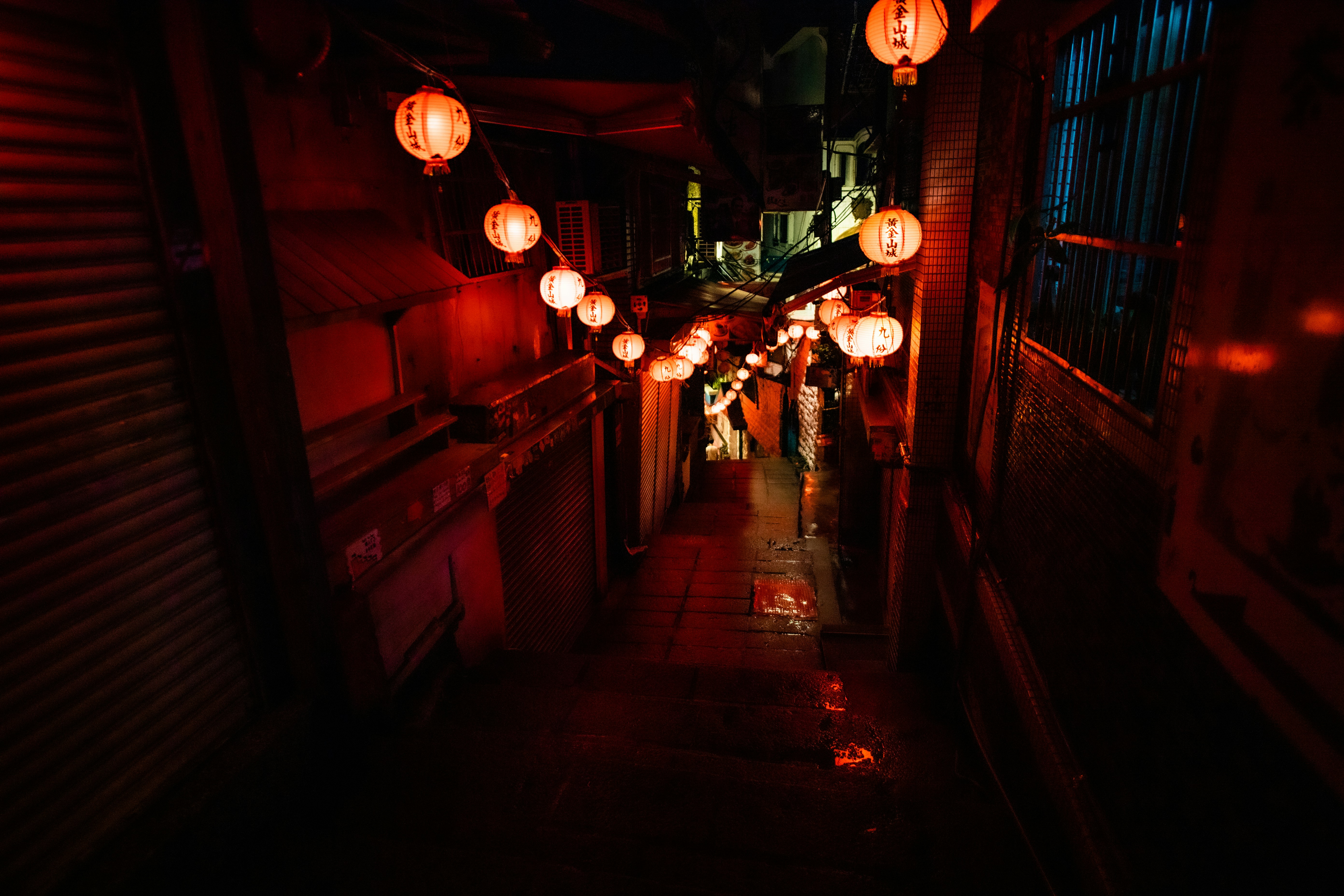 Lantern-Lit Alleyway at DuskClement Souchet