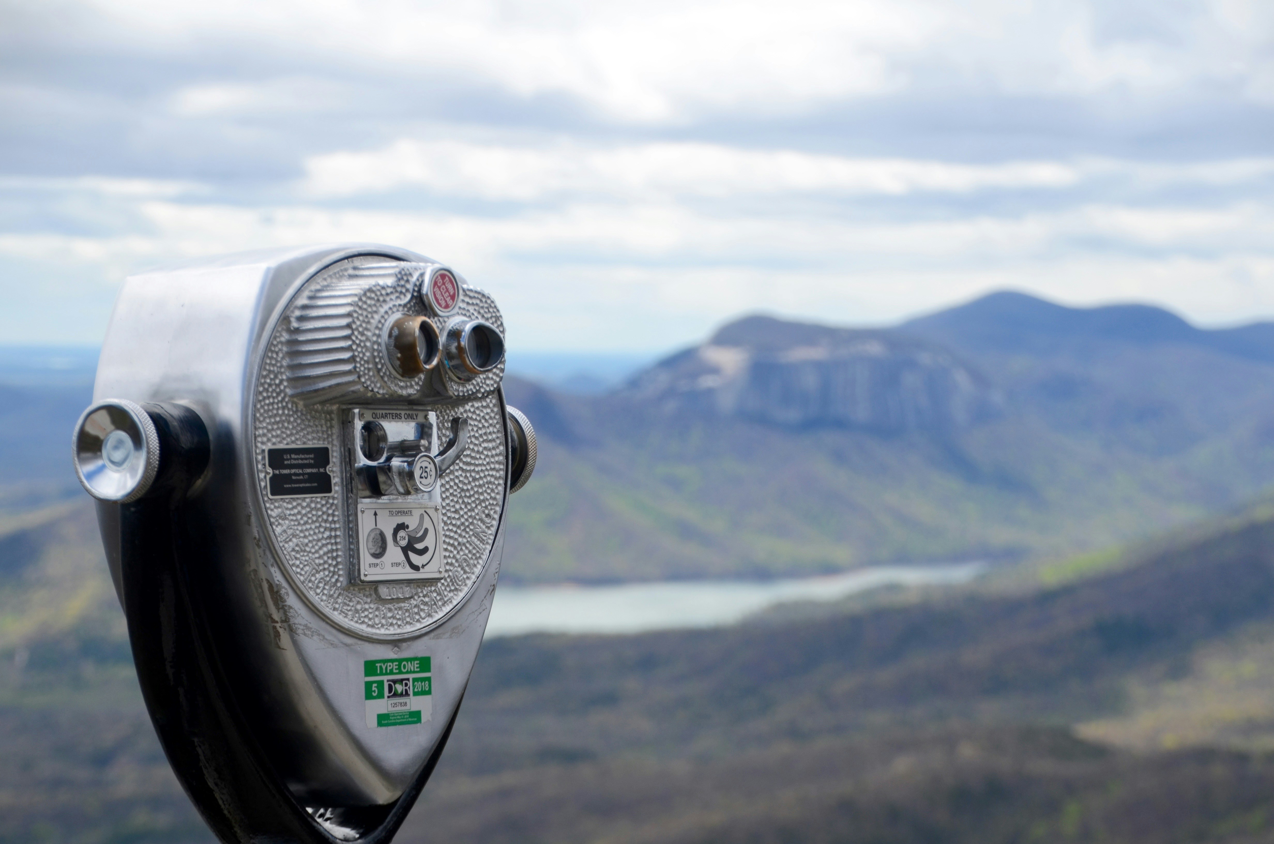 Coin-operated View: A distant overlook meets a stationary scope