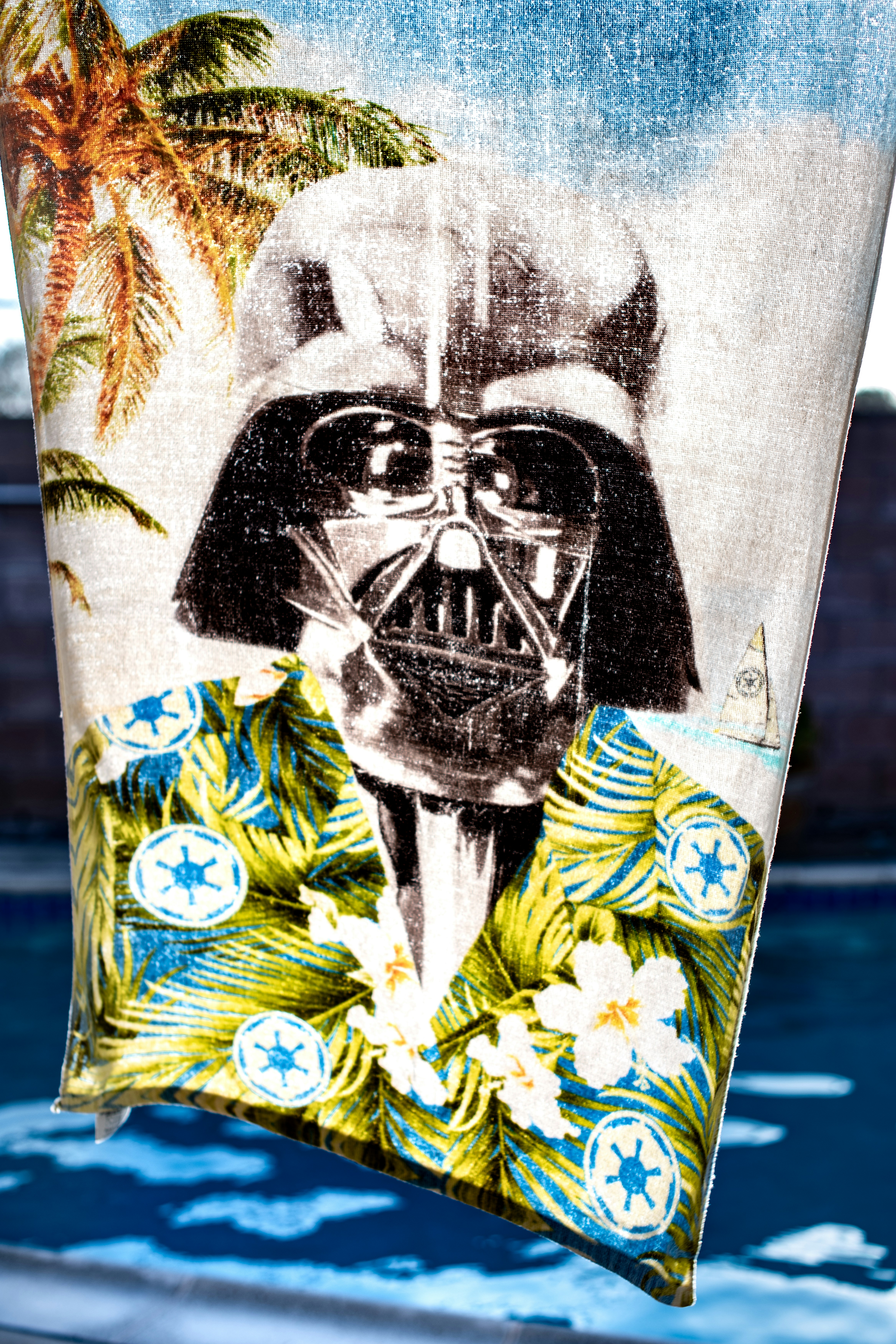 Darth Vader Surfboard Banner Slips Into the Pool Sky