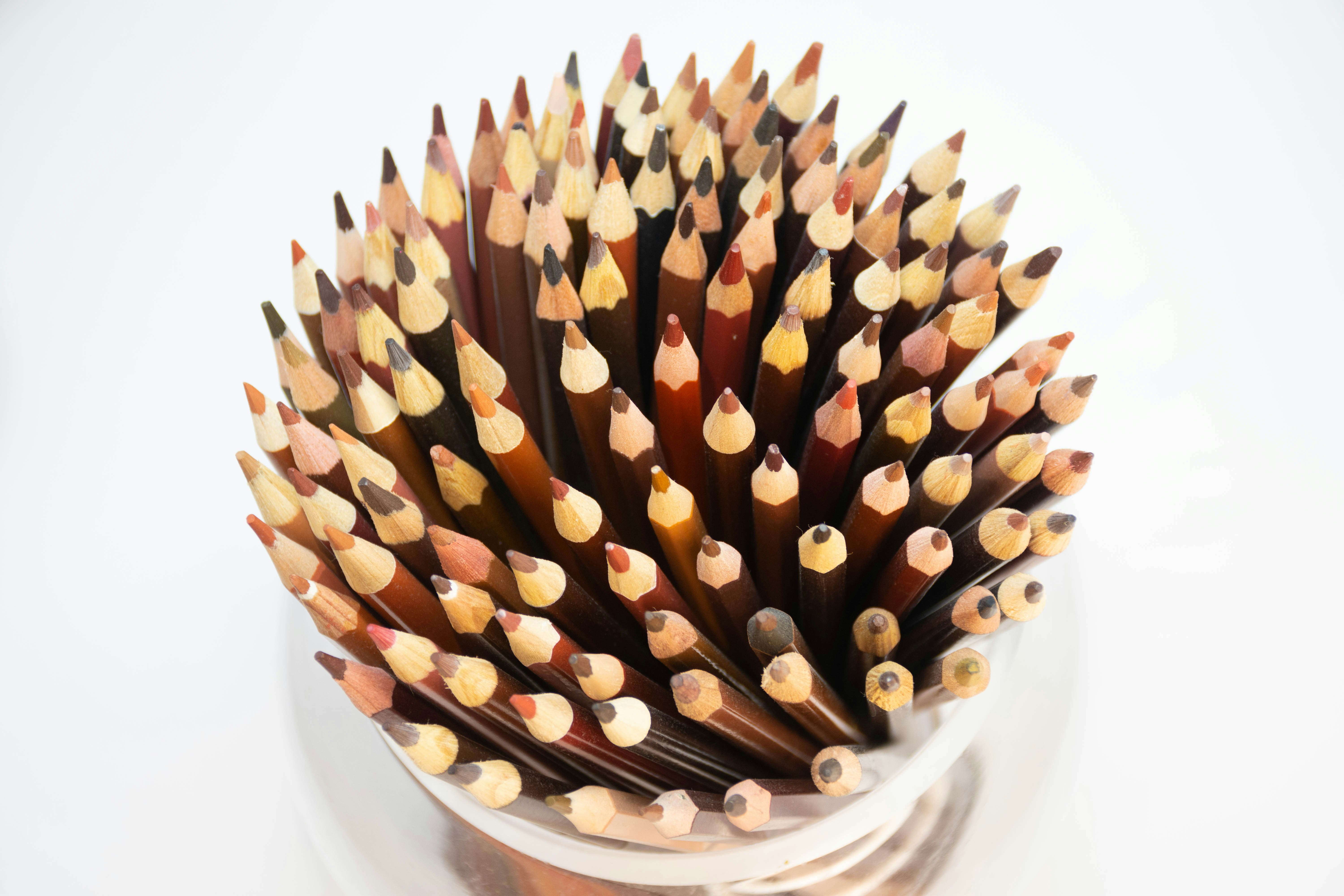 Spire of Graphite: A Sunlit Bouquet of Pencil Tips