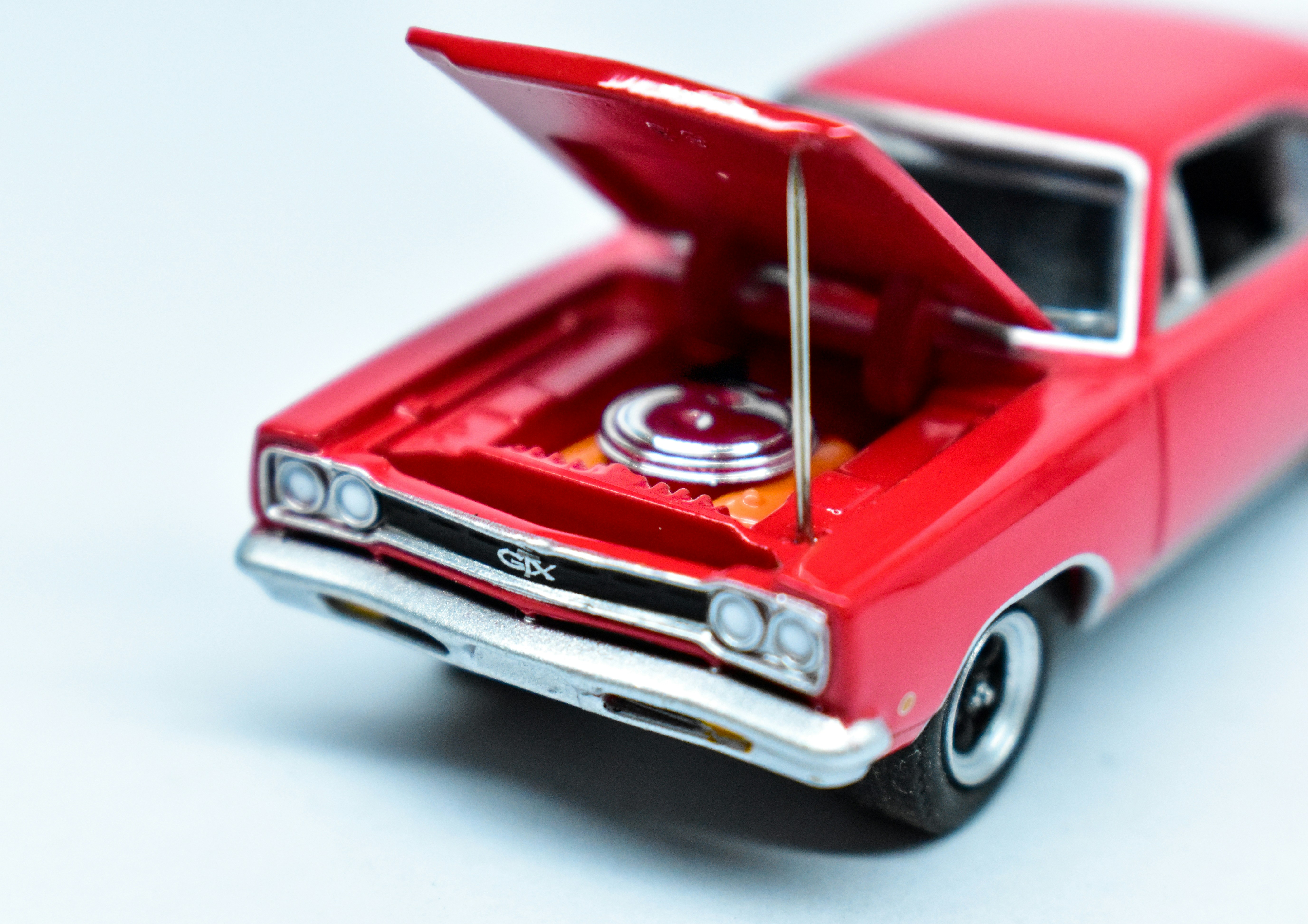 Red and white vintage car scale model photo – Free Automobile Image on ...