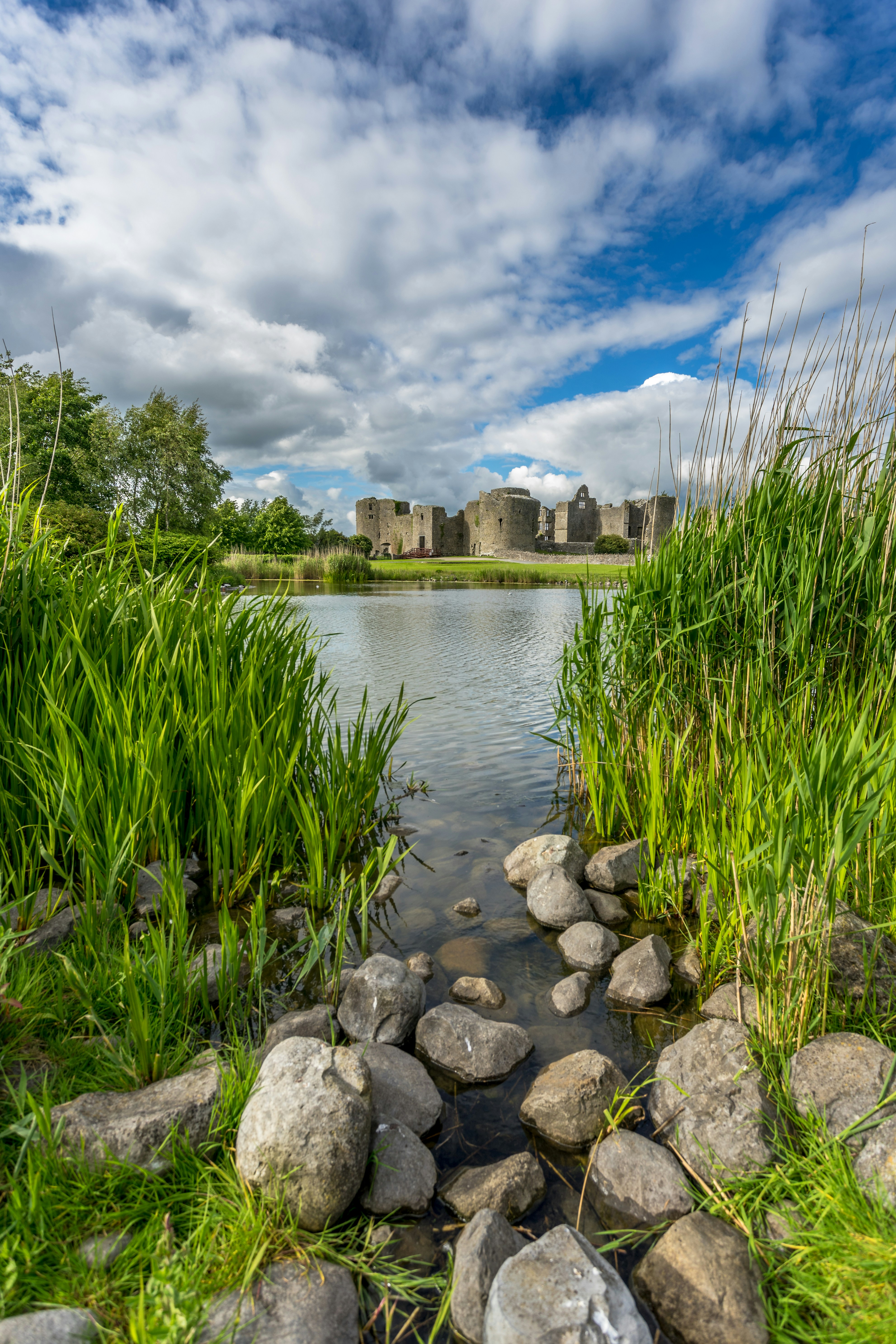 Medieval Ruins Amidst Tranquil Waterscape