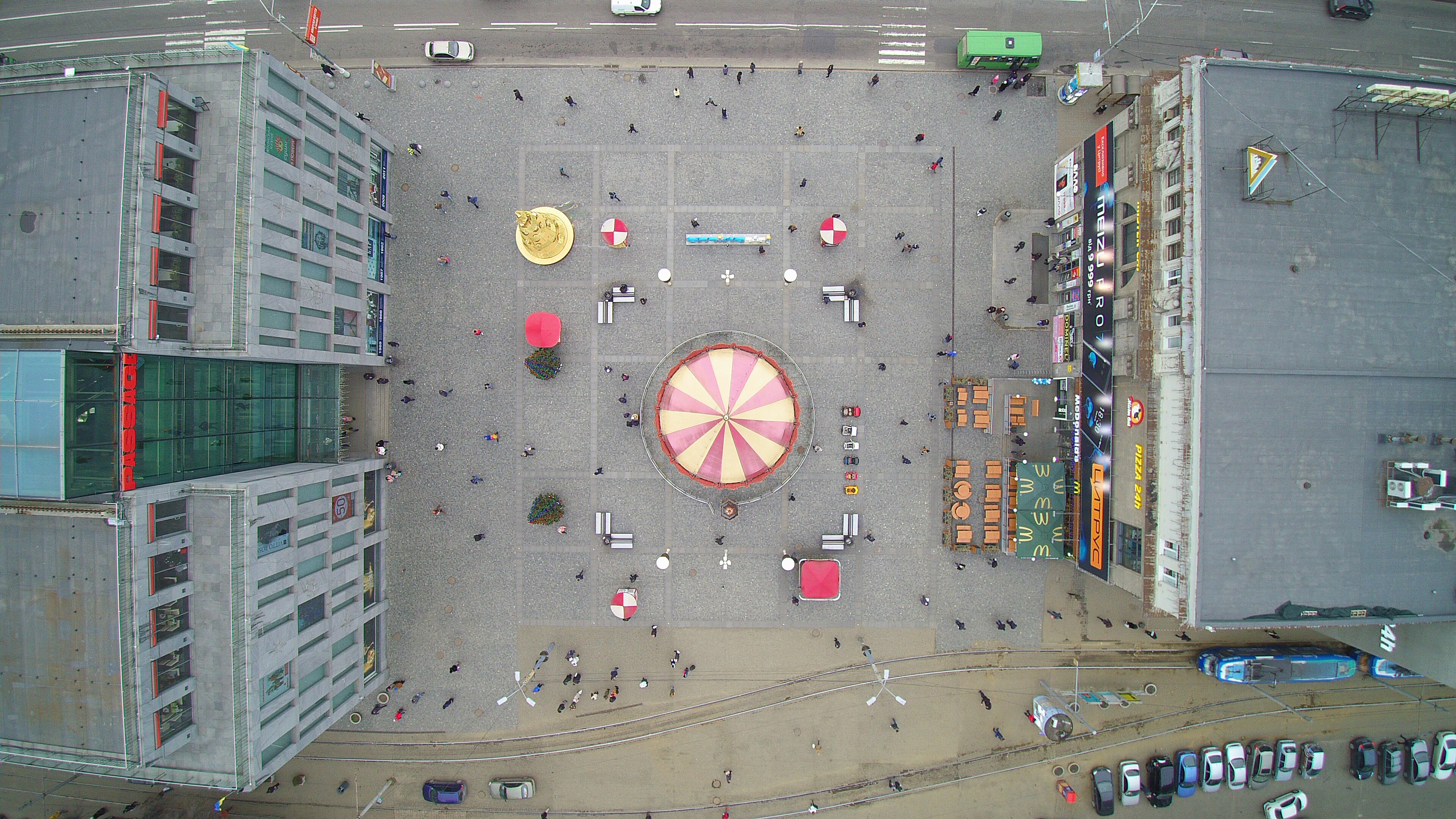 top view of a building