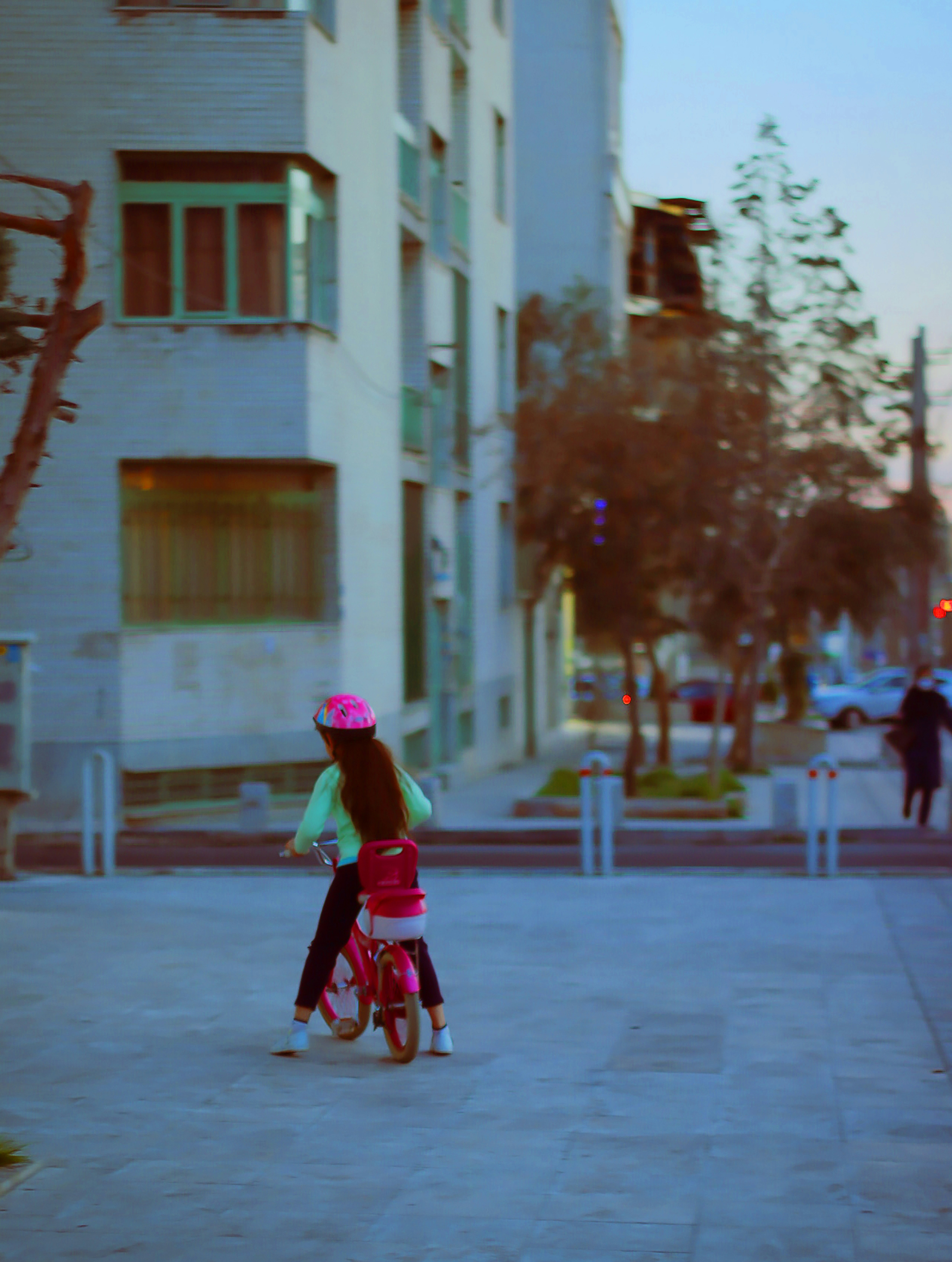 Little Cyclist at Sunset Avenue
