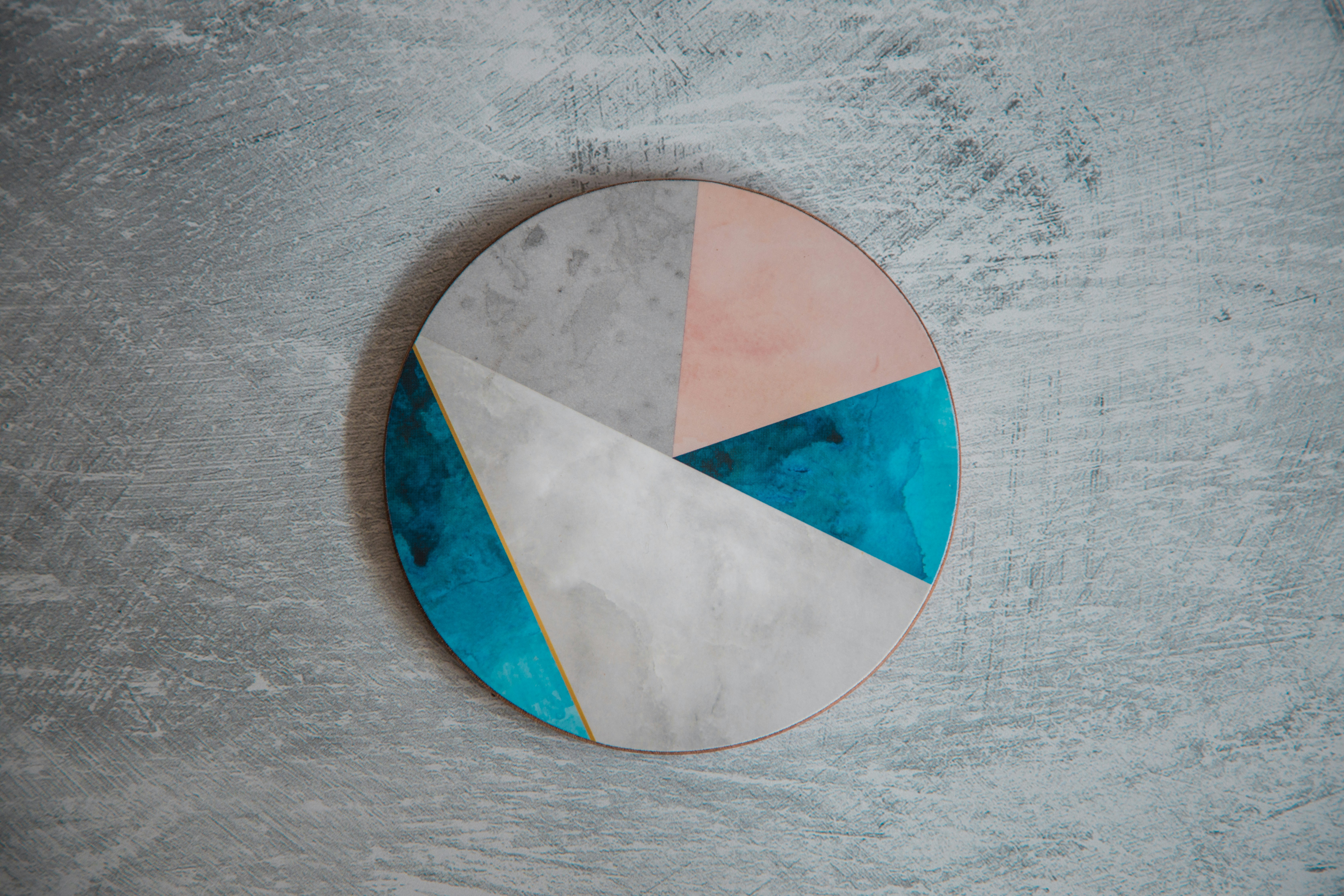 Geometric Disc: Kaleidoscope of Pastel Triangles
