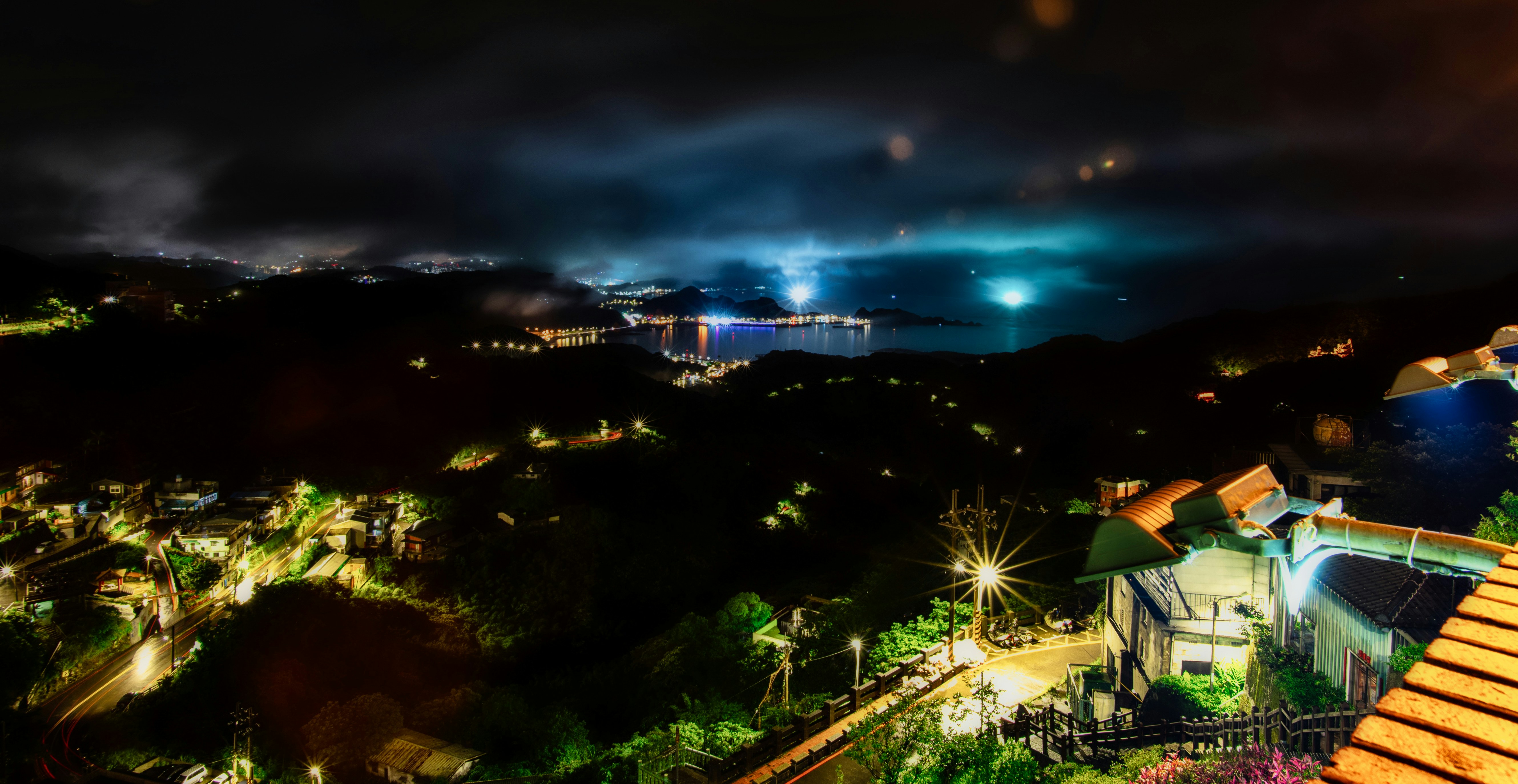 Illuminated Hillside Serenity