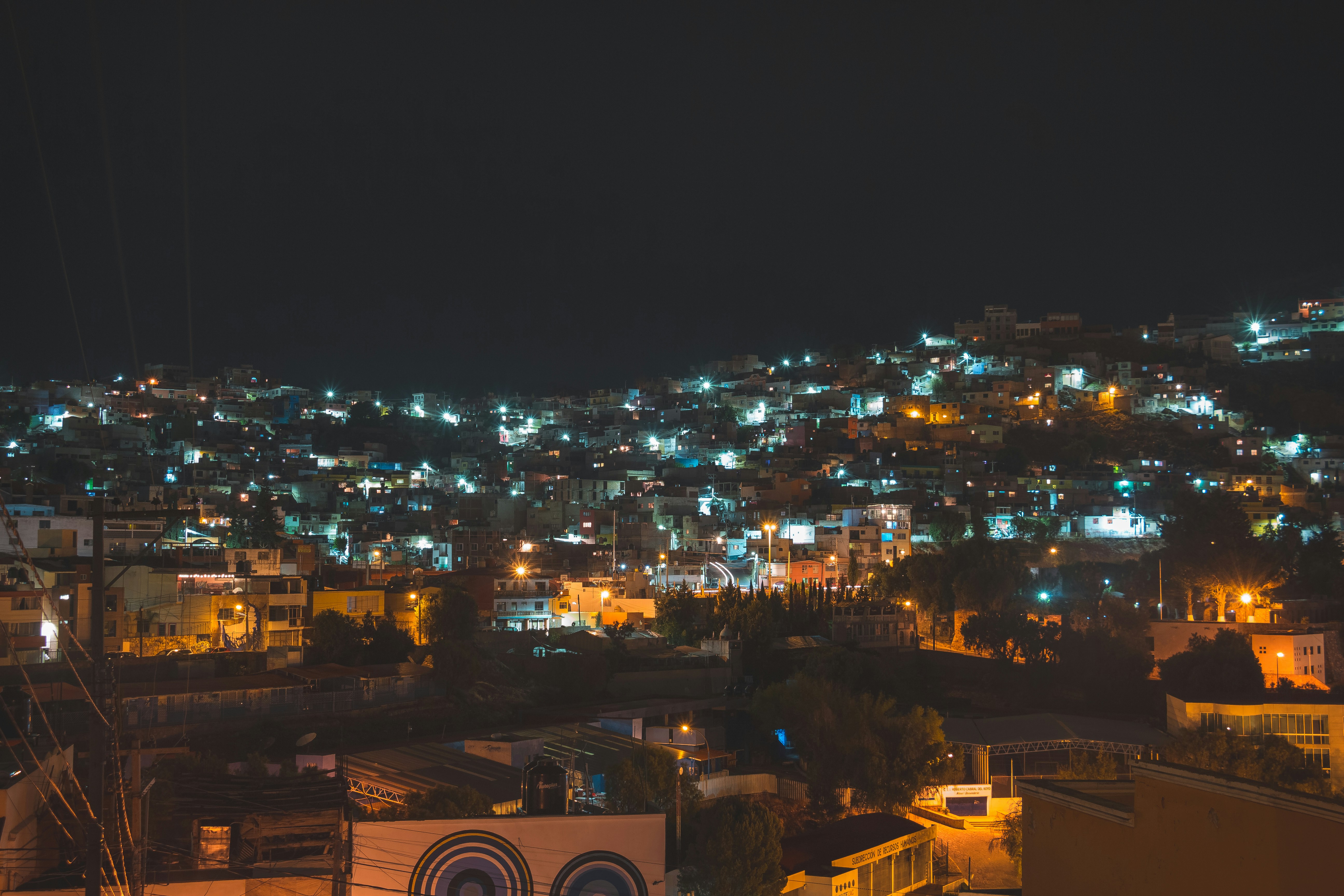 Night Hillside: A Quilt of Warm City Lights