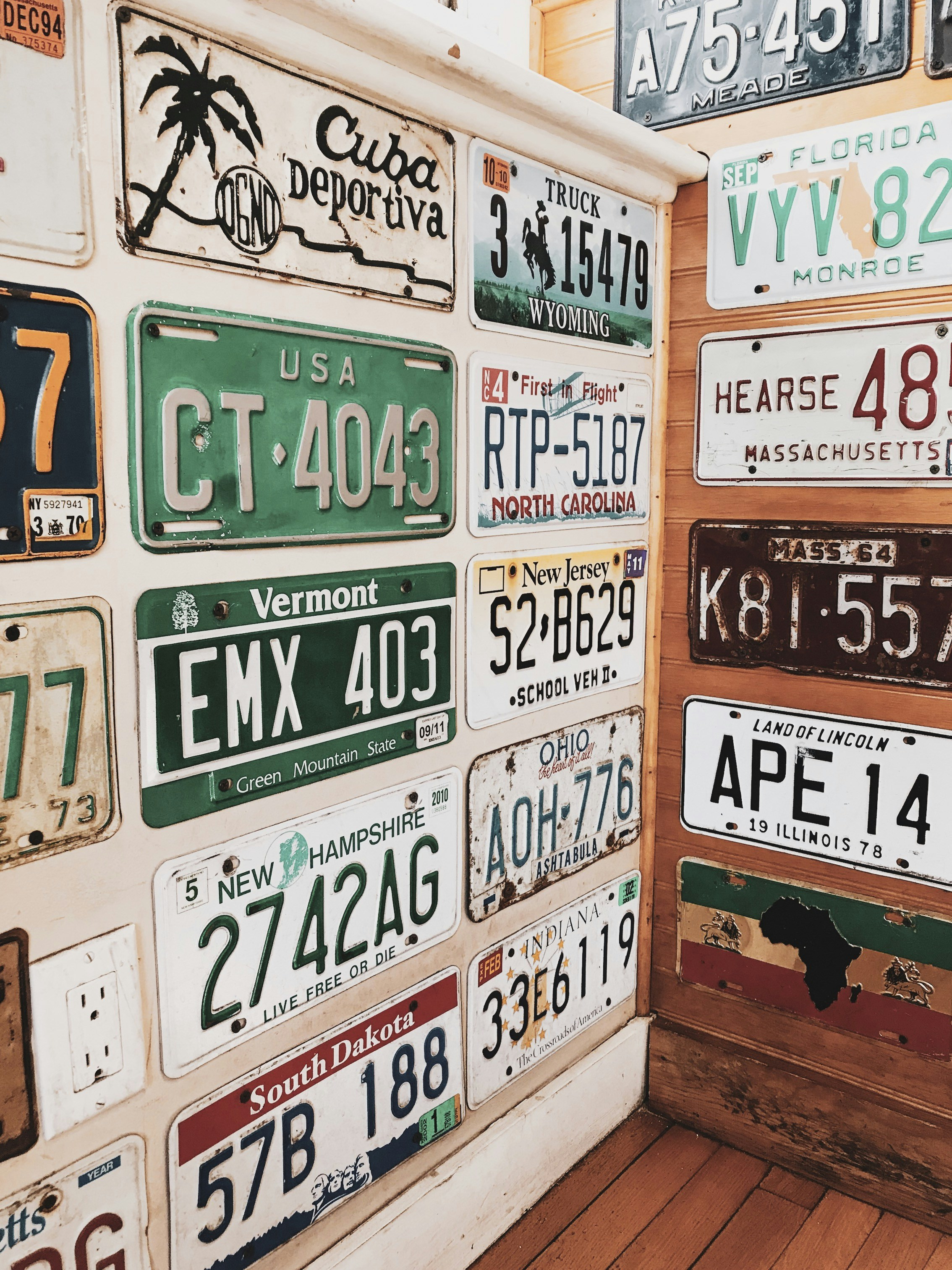 License Plate Gallery: A Wall of Colors and Stories