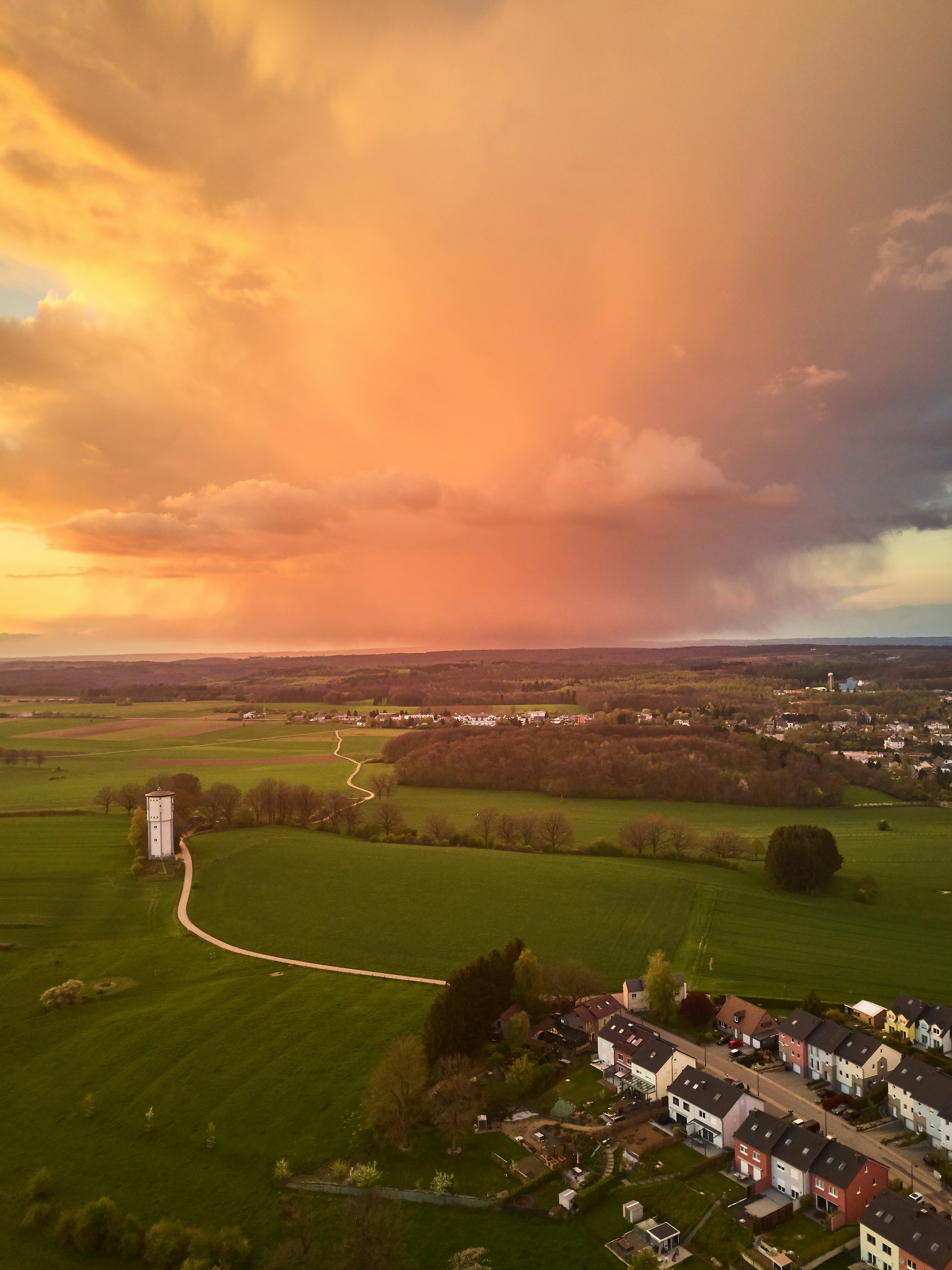 This rain front passed us just before the sun started setting, which created amazing light