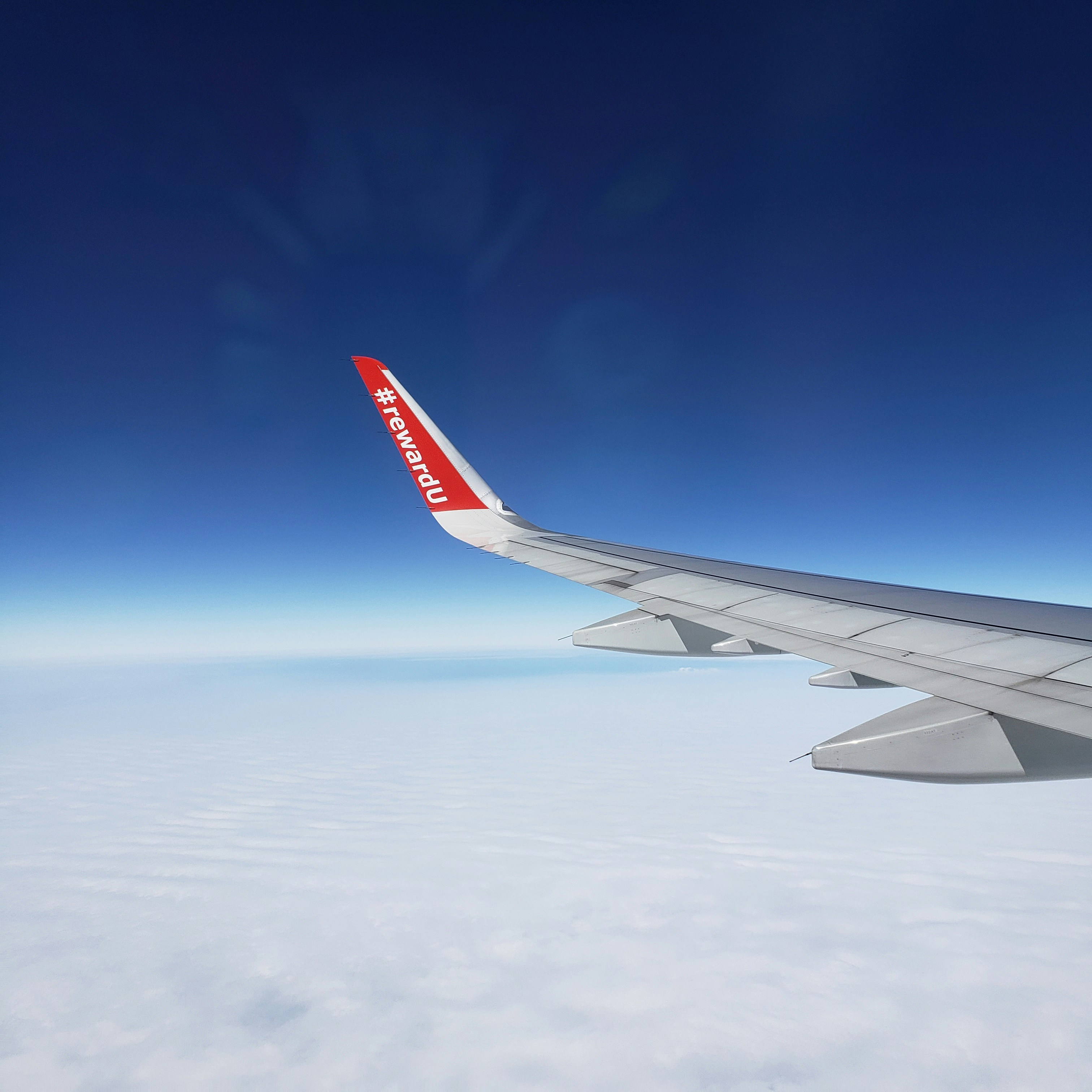 White and red airplane wing during daytime photo – Free 南海 Image on ...