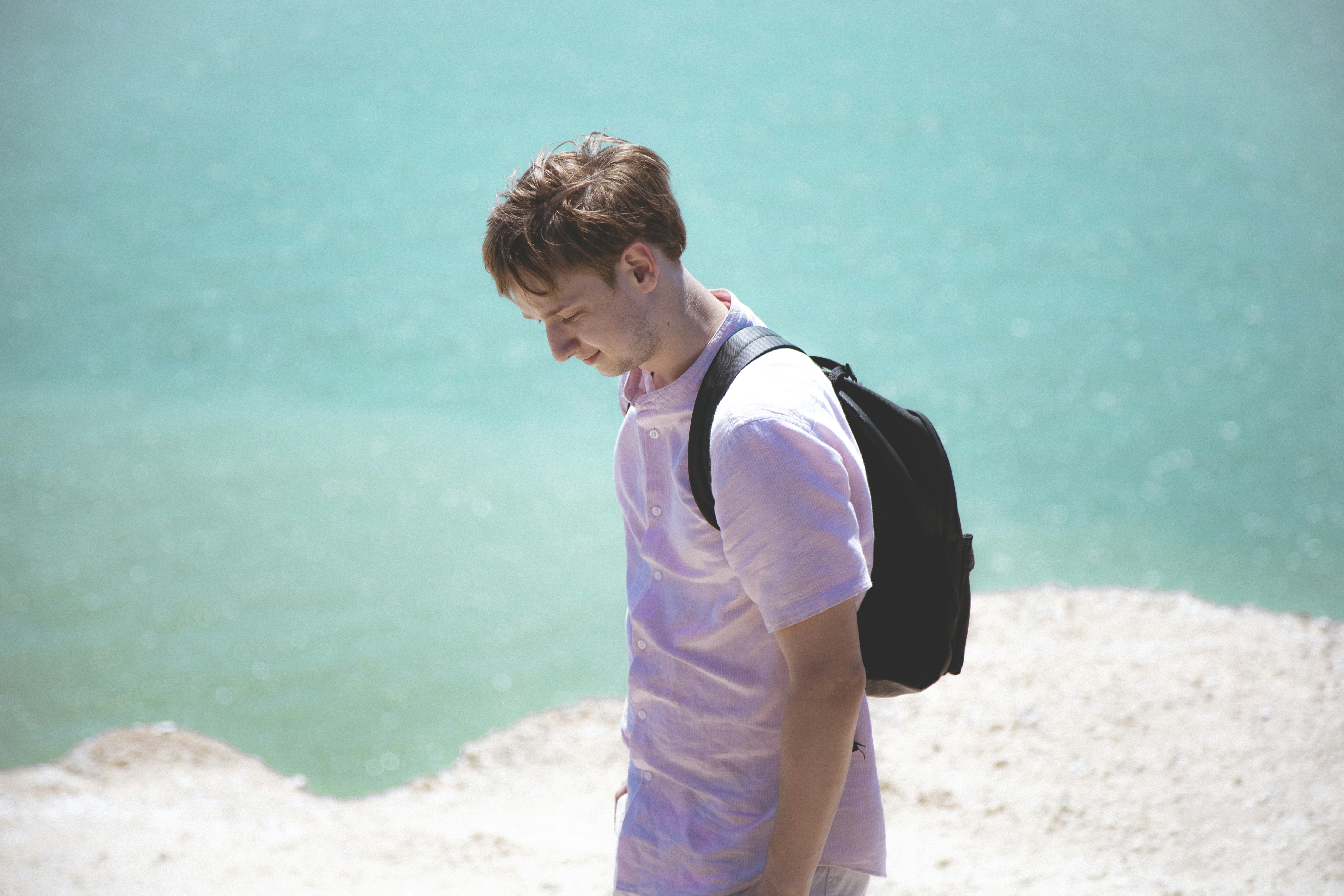 Edgewalker by Turquoise Waters: A Quiet Pause on a Sunlit Quarry Shore