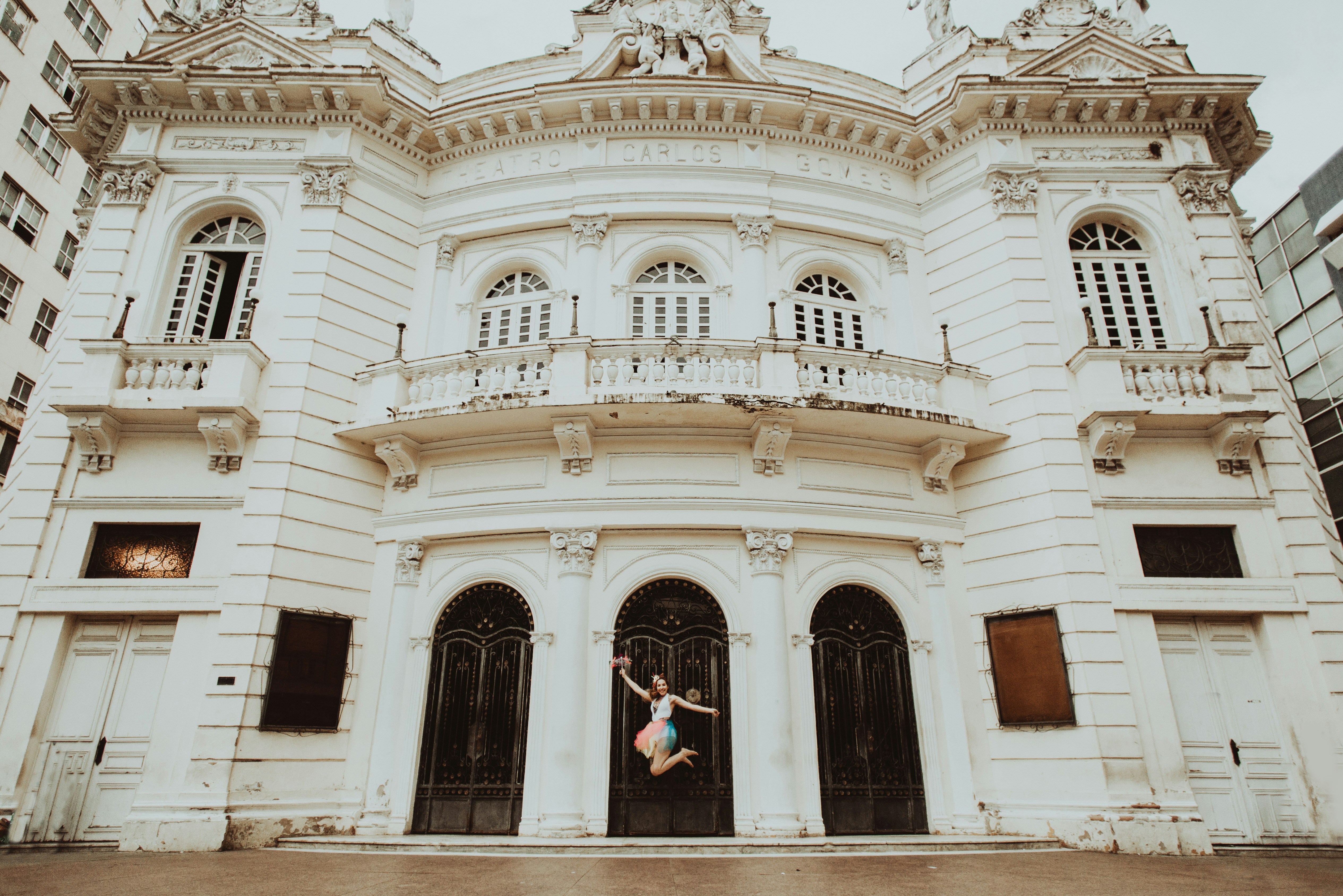 Dancer at the Archway of a Neoclassical Mansion