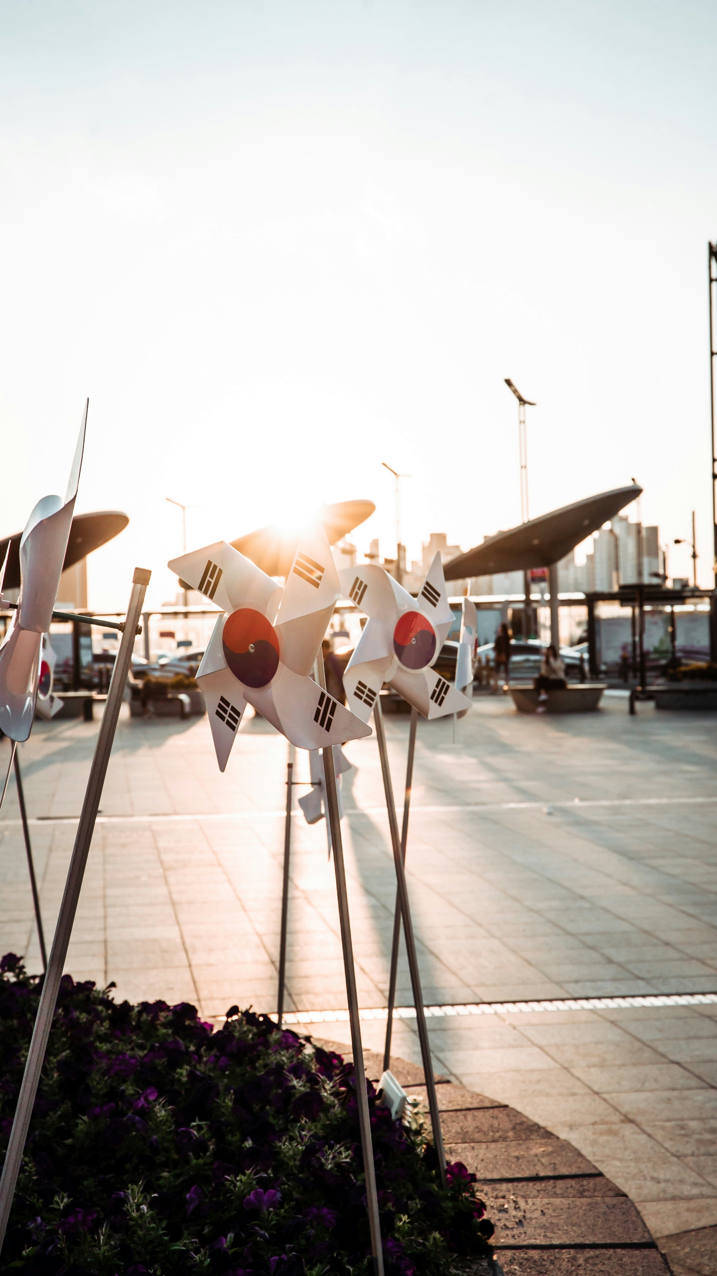 Taeguk Wind Sculptures at Sunset Plaza