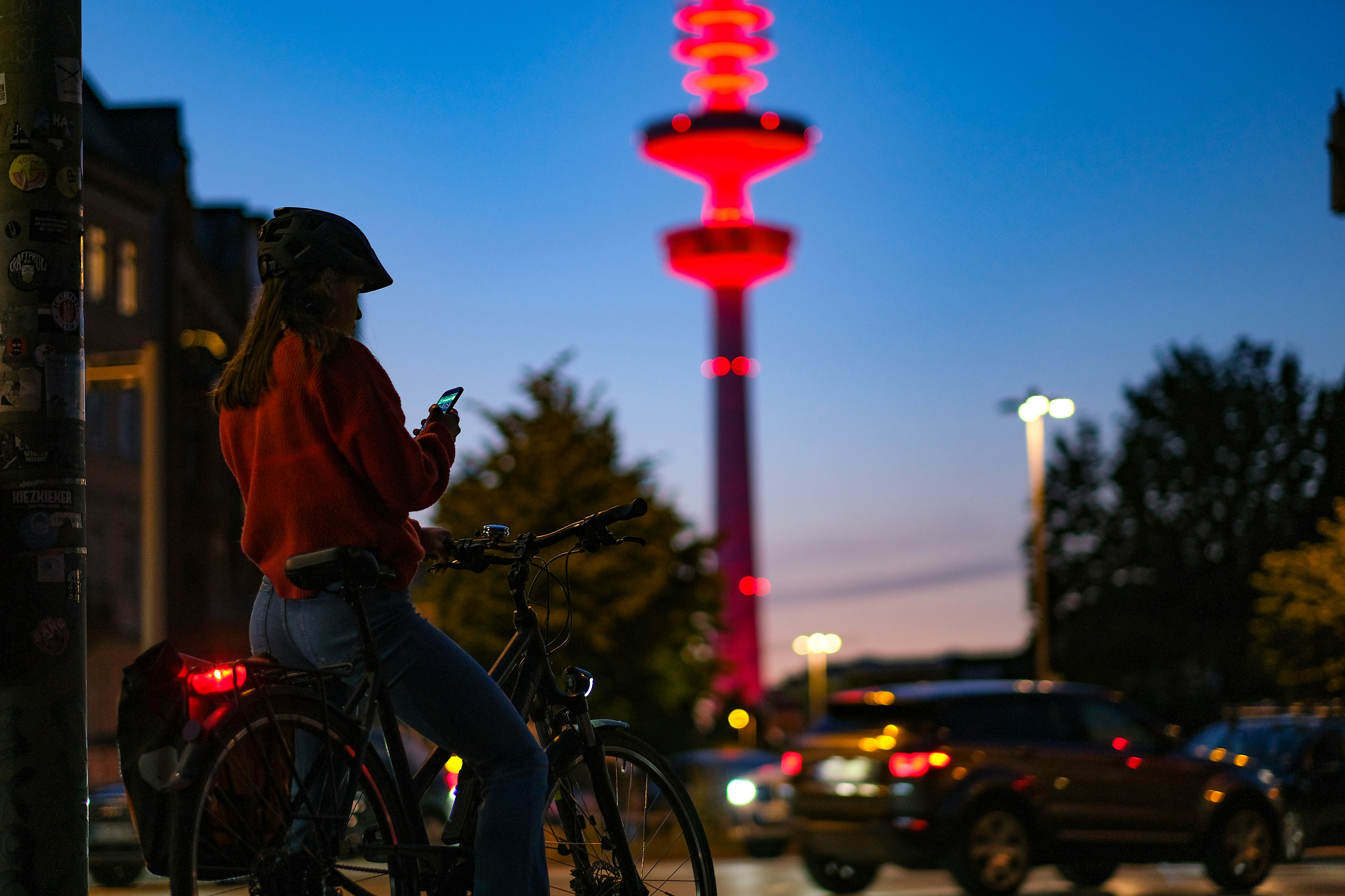 Night Ride: A Quiet Moment Before the Neon Tower Awakens