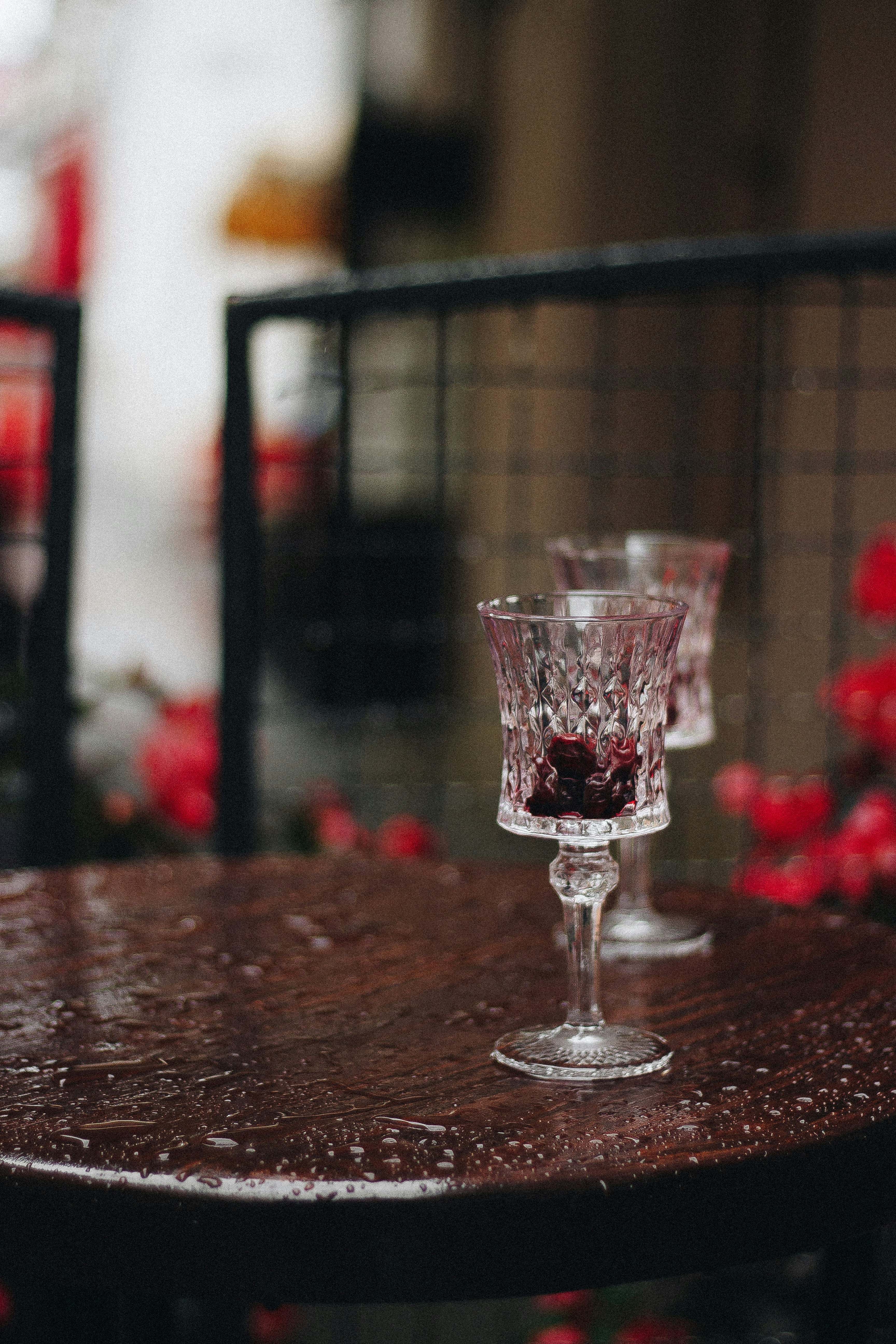 Crystalline Glasses on a Rain-Wet Table: Quiet Evening Palette
