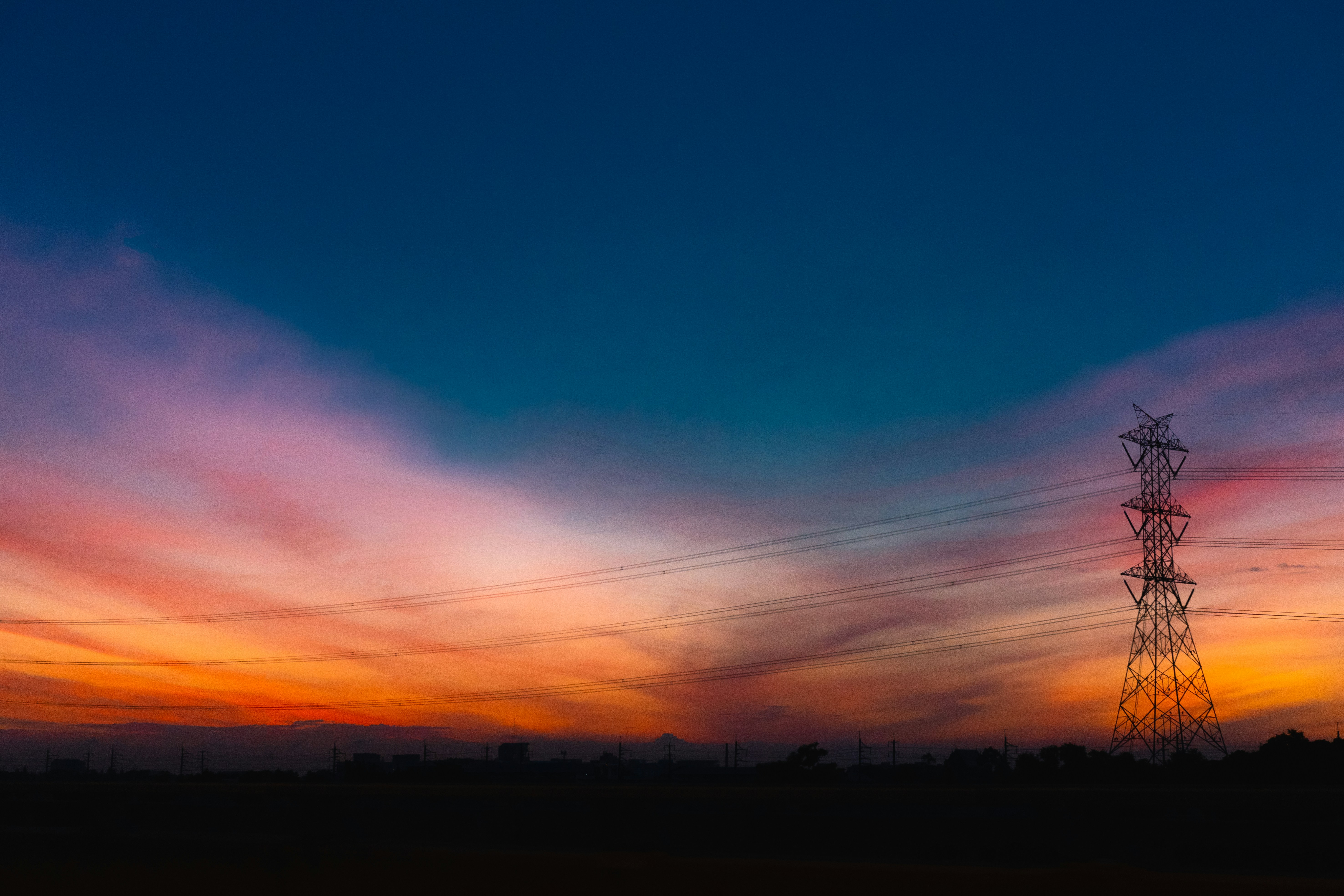 Electric Dreams: A Symphony of Colors at Dusk