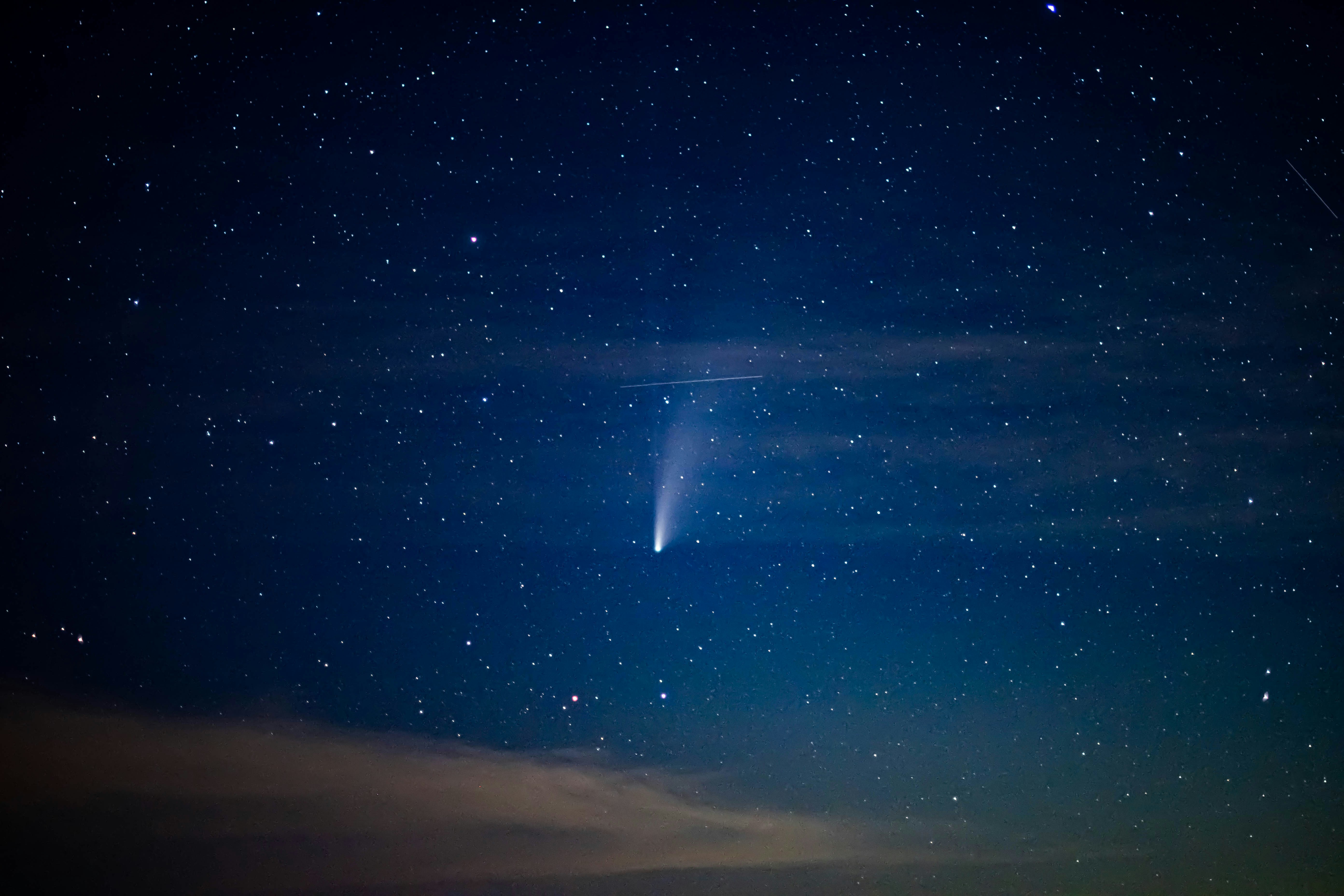 Blue sky with stars during night time photo – Free Blue Image on Unsplash