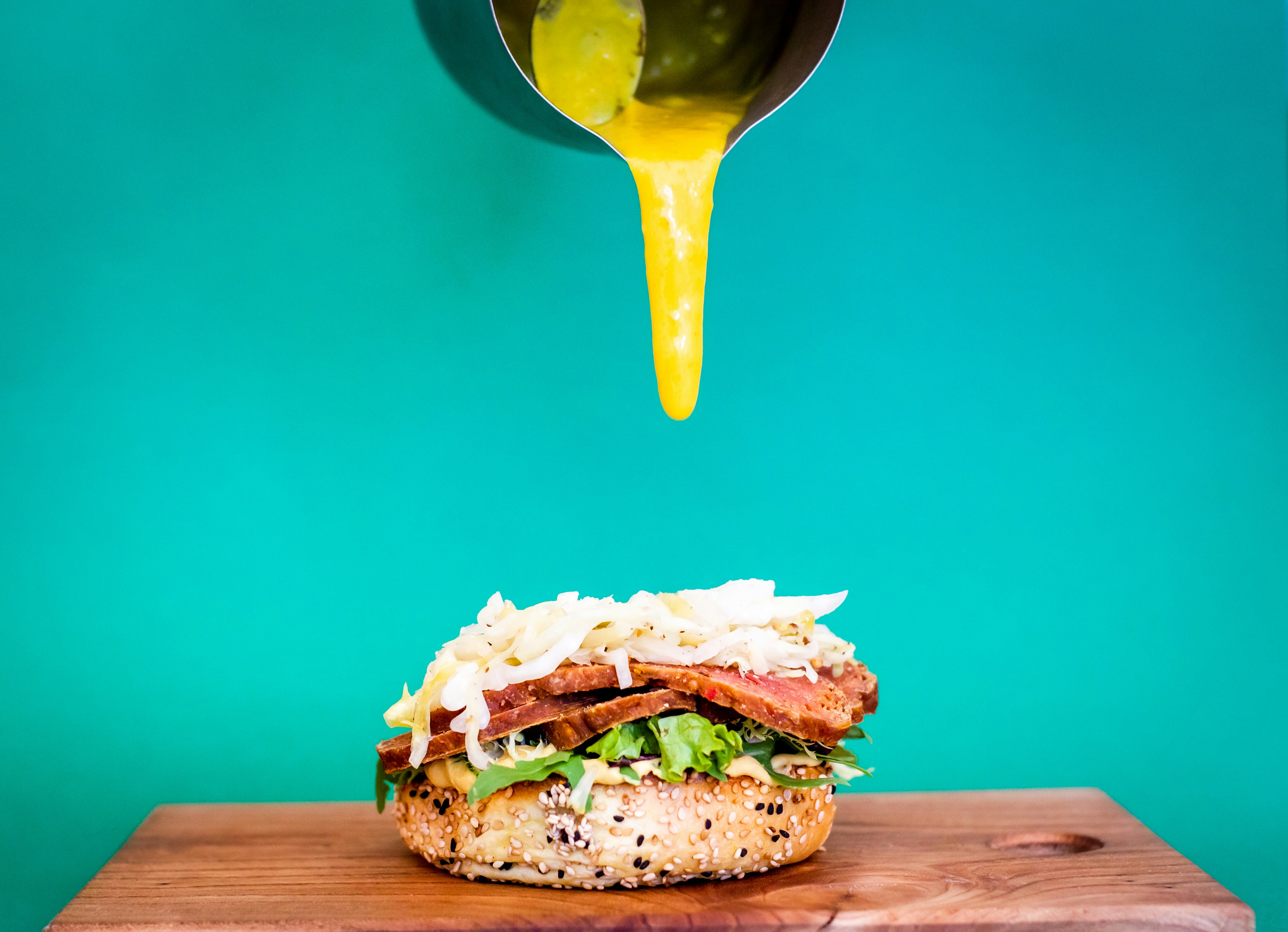 Gourmet Splash: A Moment of Culinary Creativity