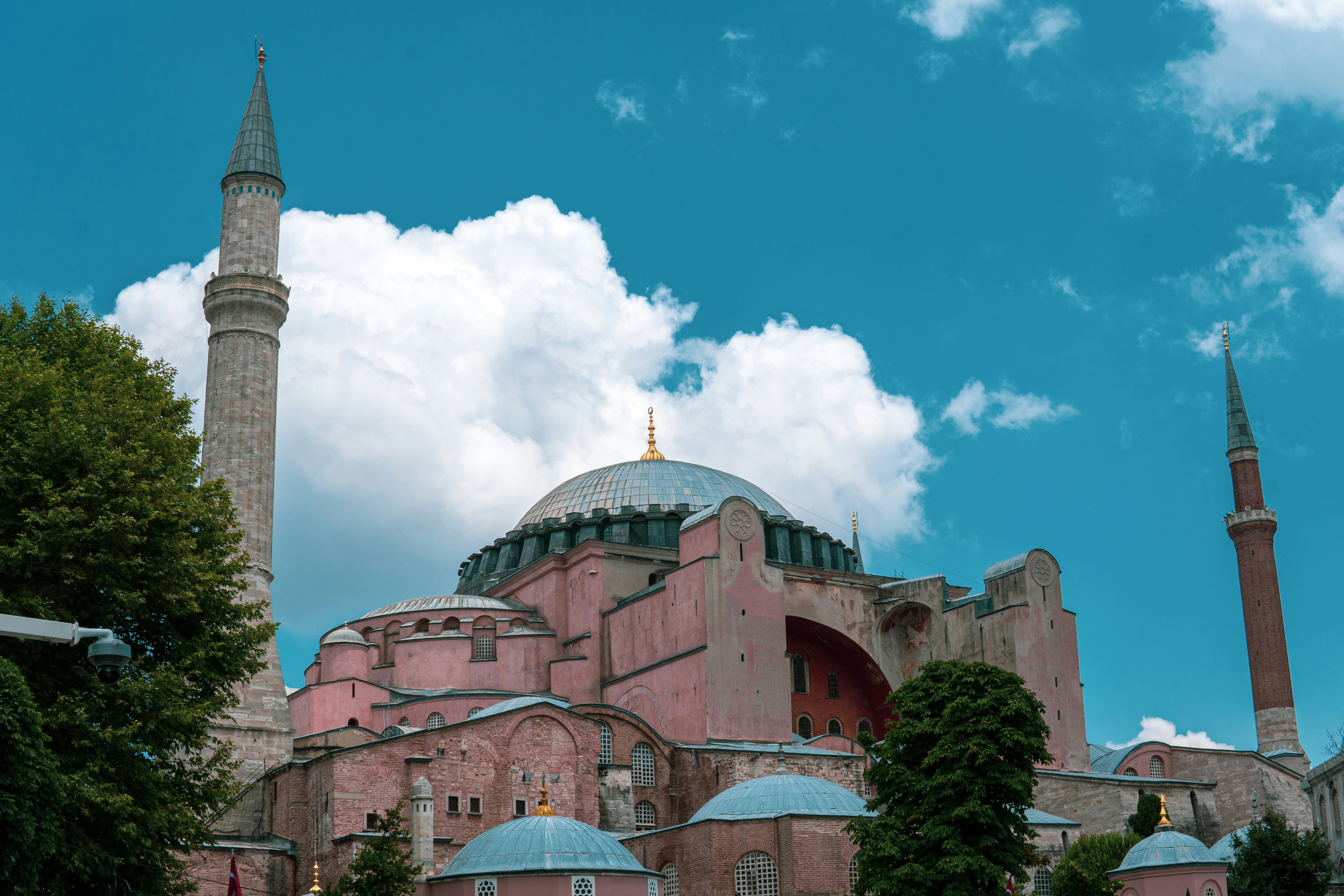 Pastel Domes Under a Cobalt Sky: Hagia Sophia Silhouette
