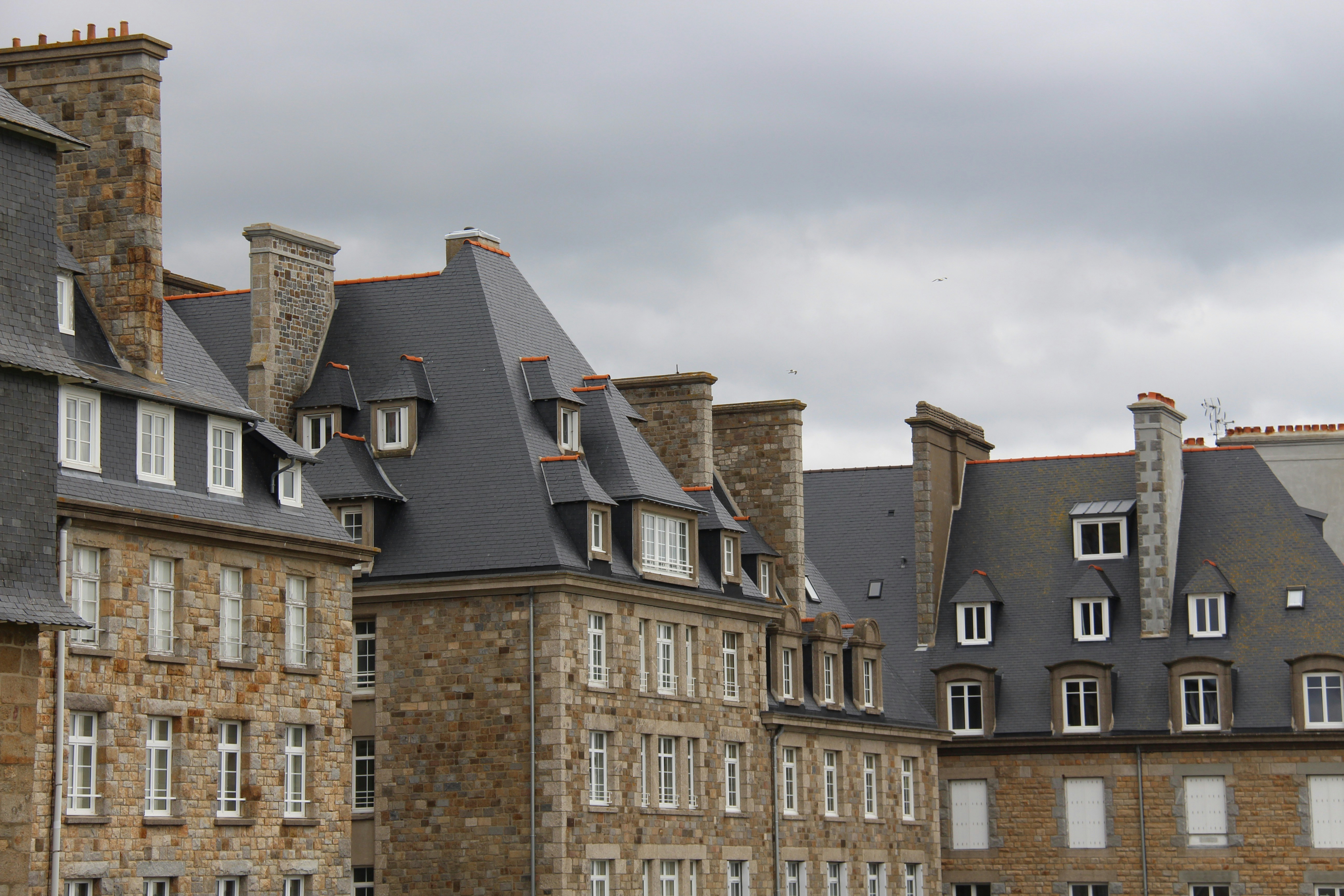 Stone Facades and Sloped Rooftops: A European Terrace