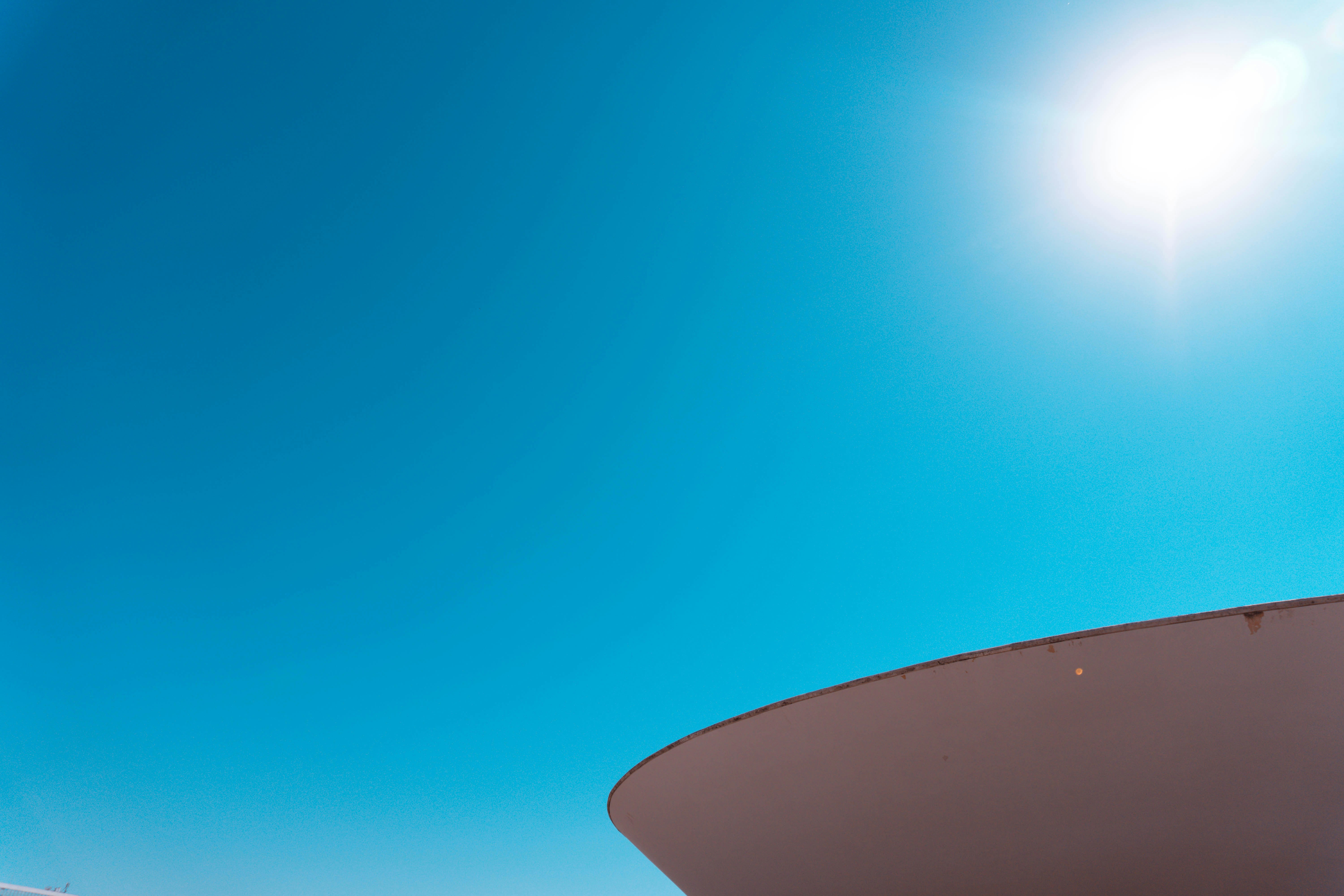 Sunlit Arc Against a Pristine Sky