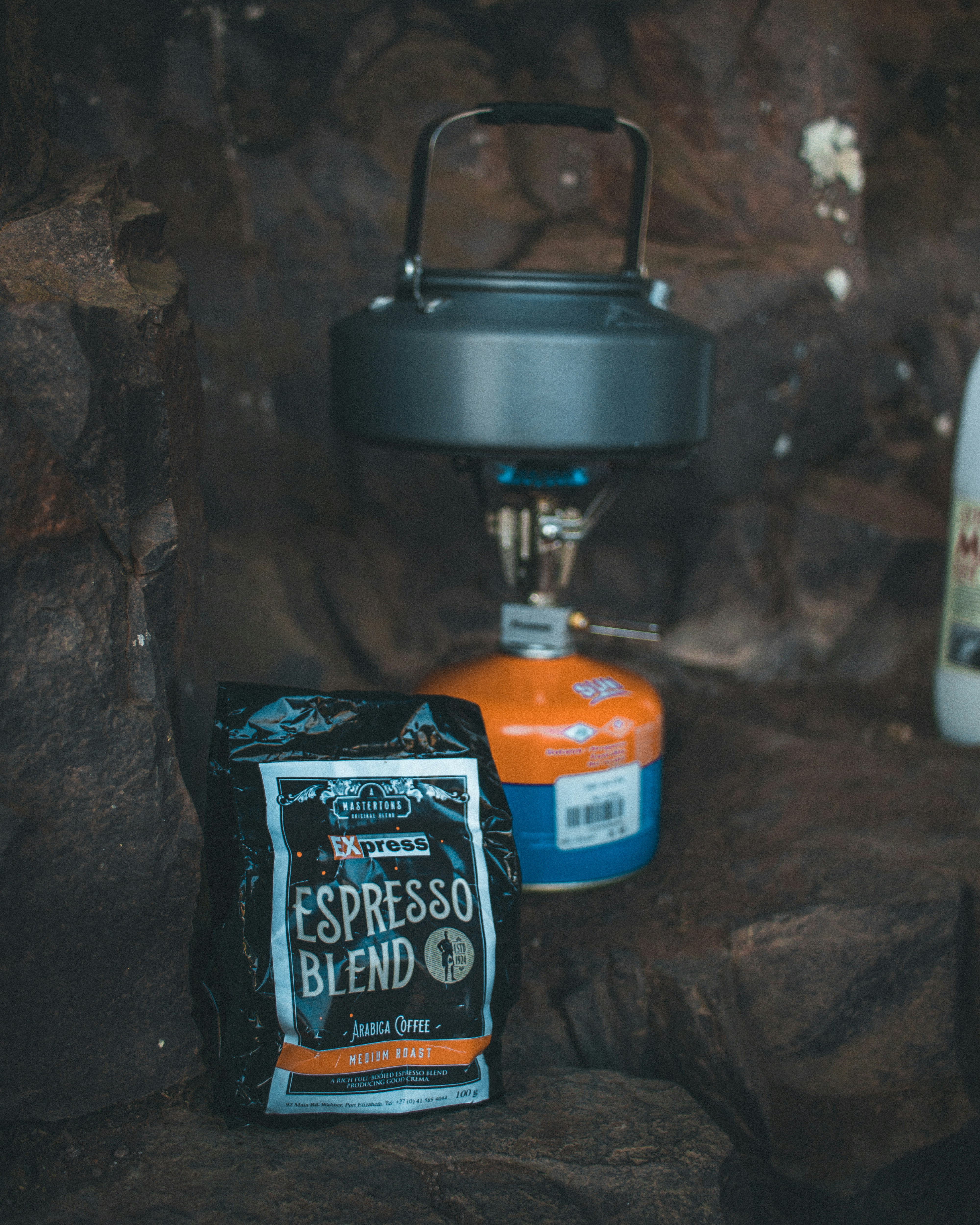 Espresso at the Edge of Rock: A Pocket Stove and Coffee Bag